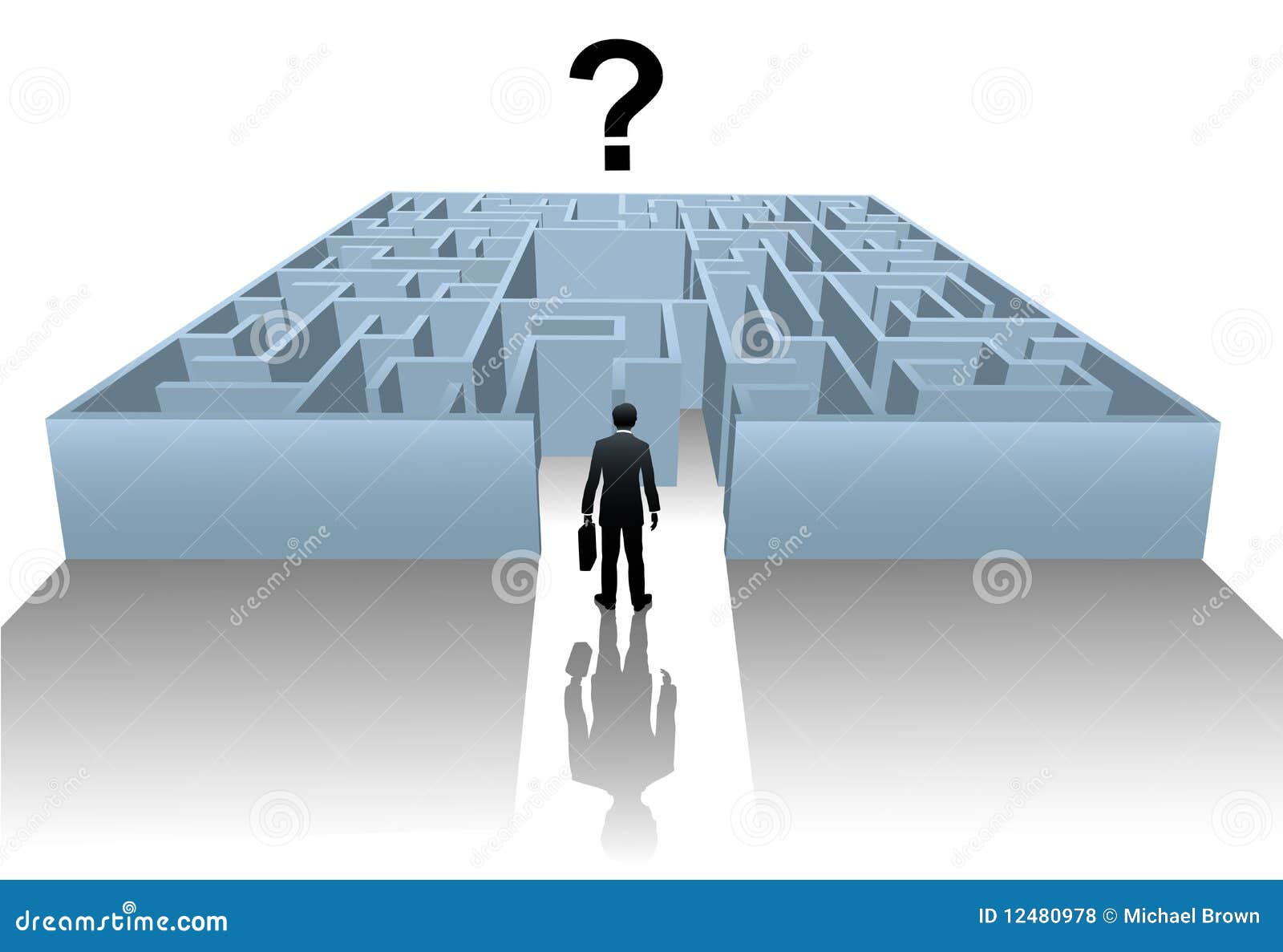 Person Maze Search for Business Solution Stock Vector - Illustration of ...
