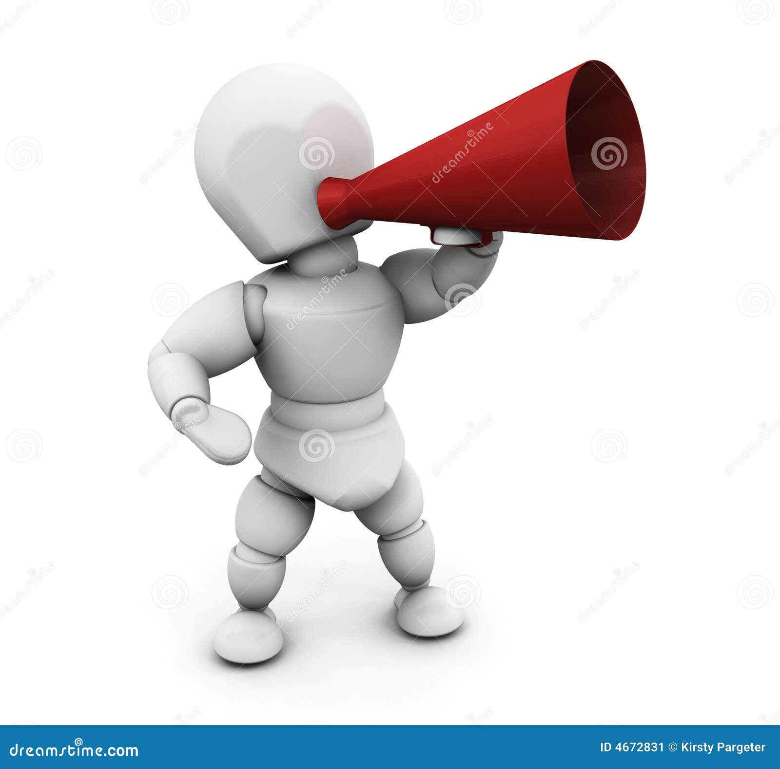 Person with megaphone stock illustration. Illustration of female - 4672831