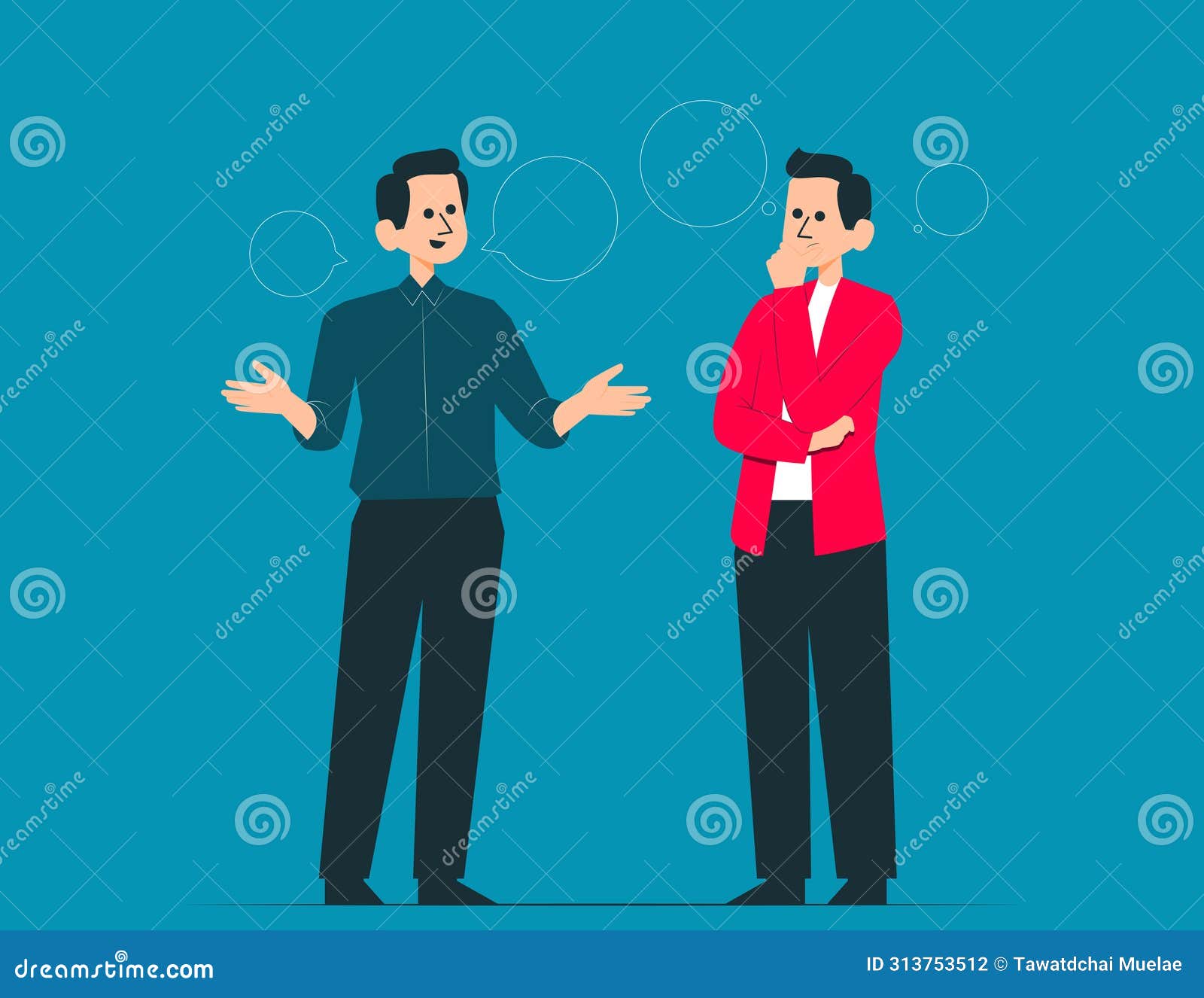 Person with Miscommunication. Communication Problems Vector Concept ...