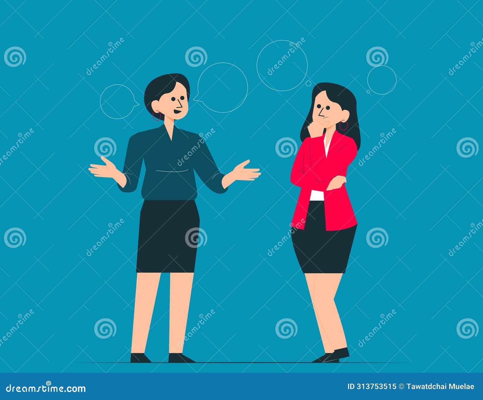 Person with Miscommunication. Communication Problems Vector Concept ...