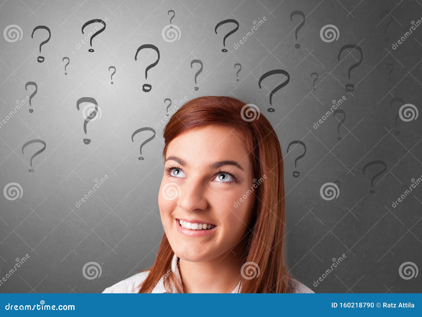 Person mit Fragebegriff stockfoto. Bild von abkommen - 160218790