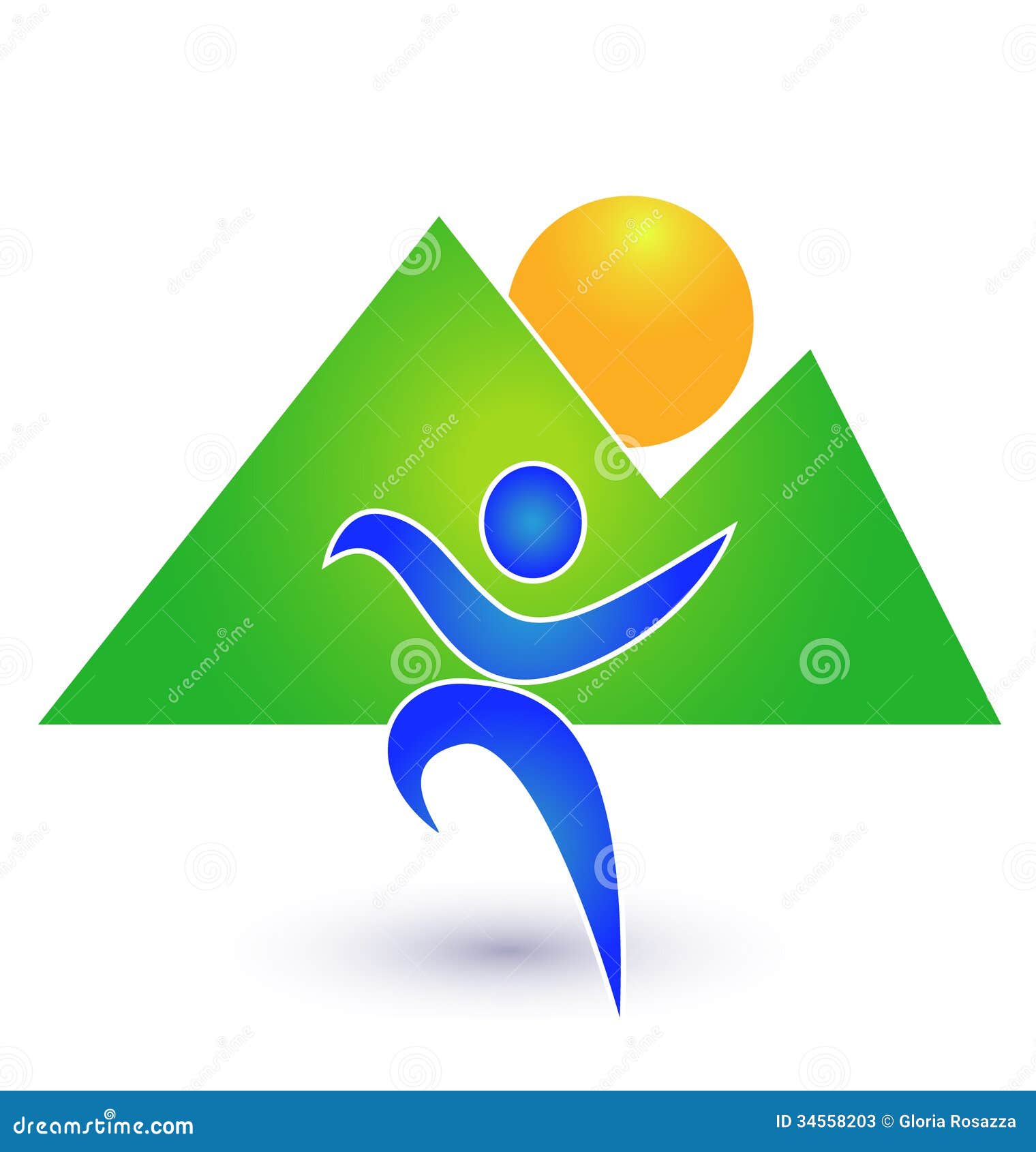 Person in motion logo stock vector. Illustration of beauty - 34558203