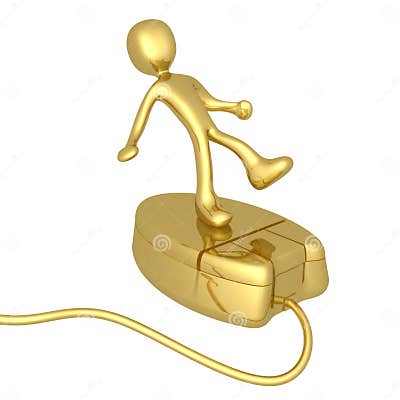 Person on Mouse stock illustration. Illustration of metaphor - 2485298