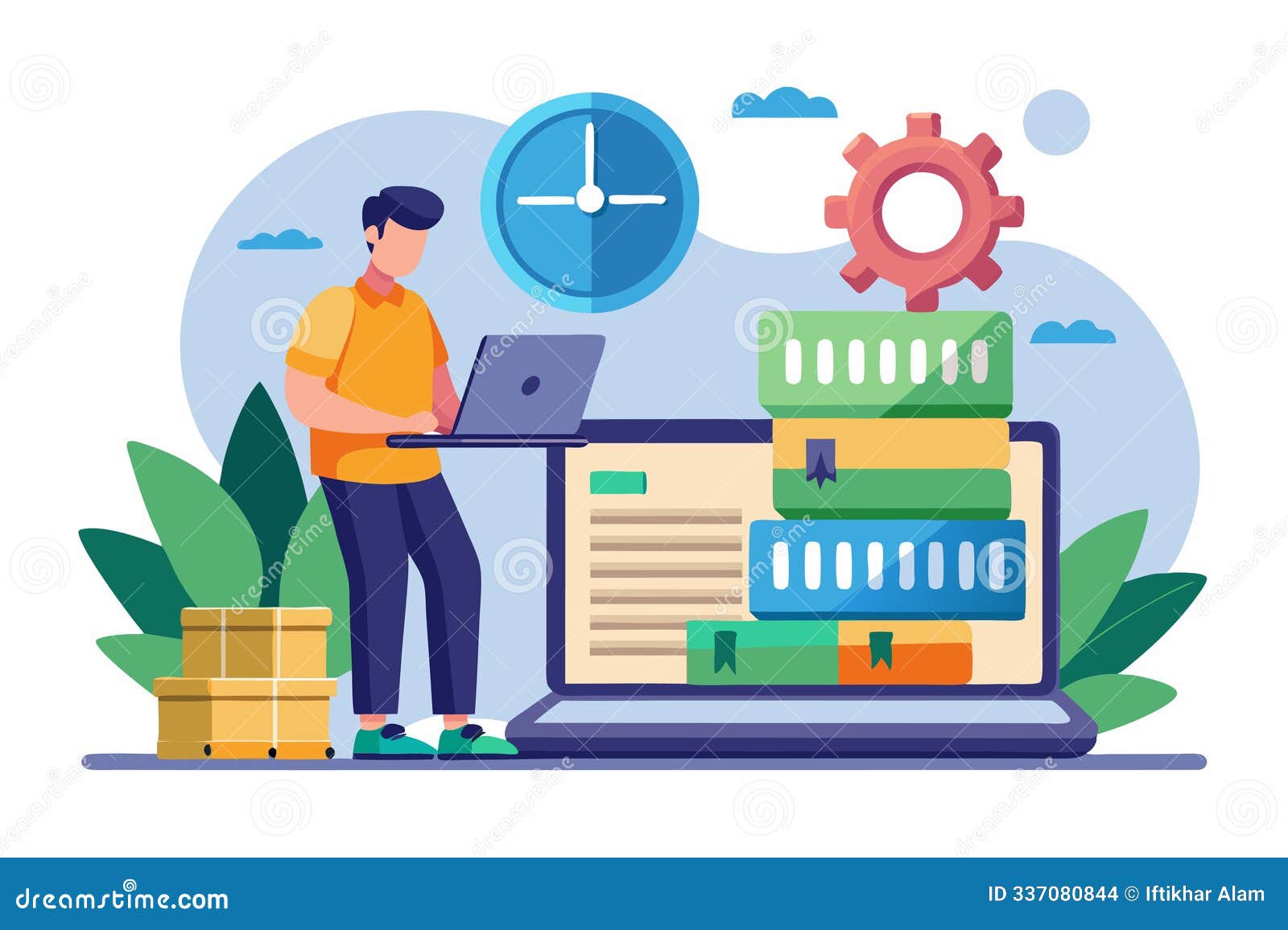 A Person Observes the Loading Screen on a Laptop while Engaged in an ...