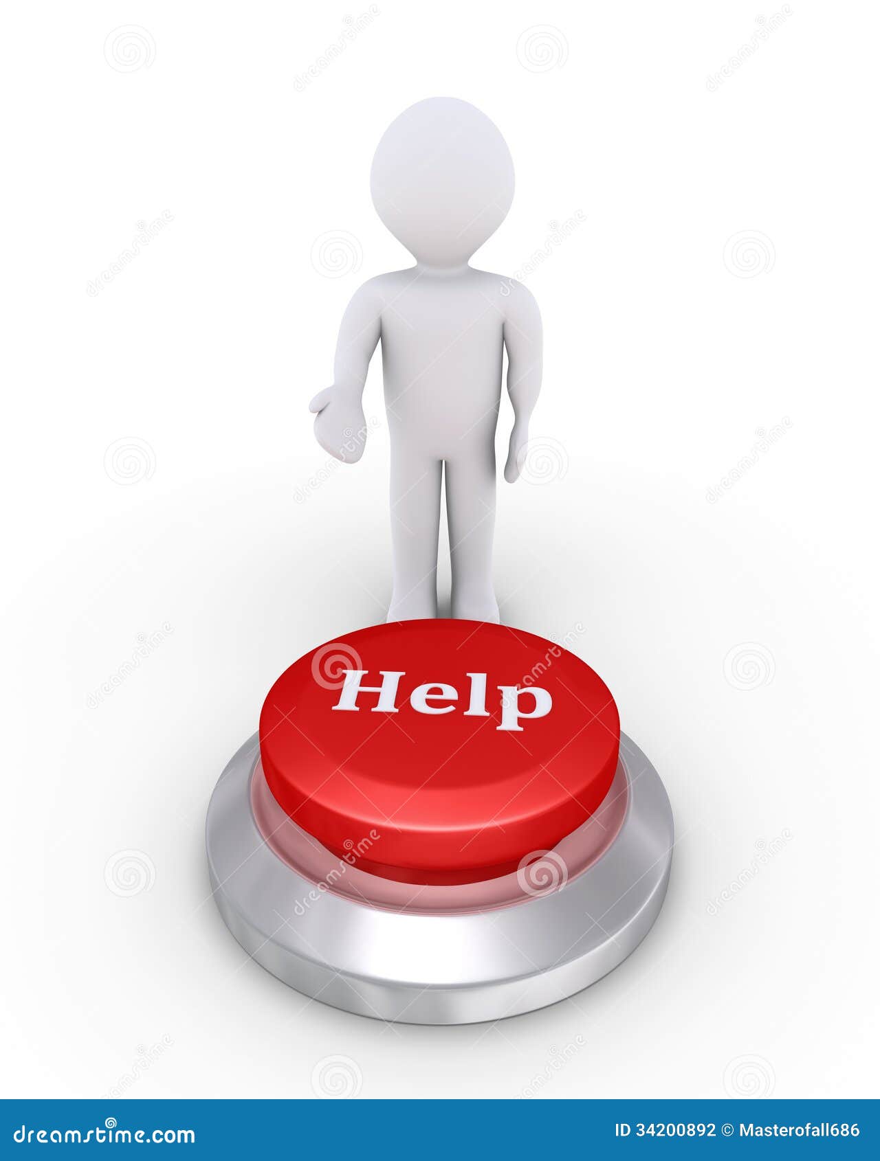 Person offers help button stock illustration. Illustration of info ...
