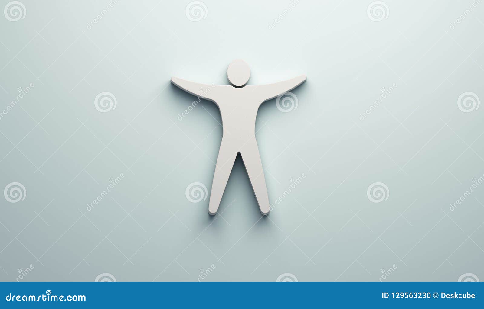 Person with Open Arms. 3D Render Illustration Stock Illustration ...