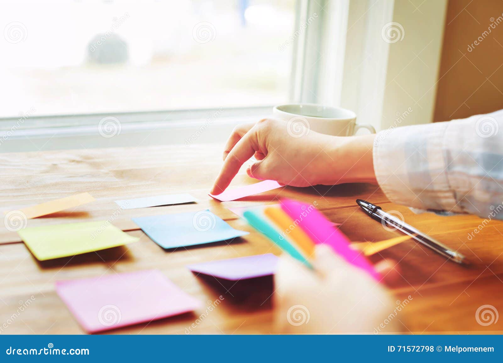 Person Organizing Things at a Desk Stock Photo - Image of light ...