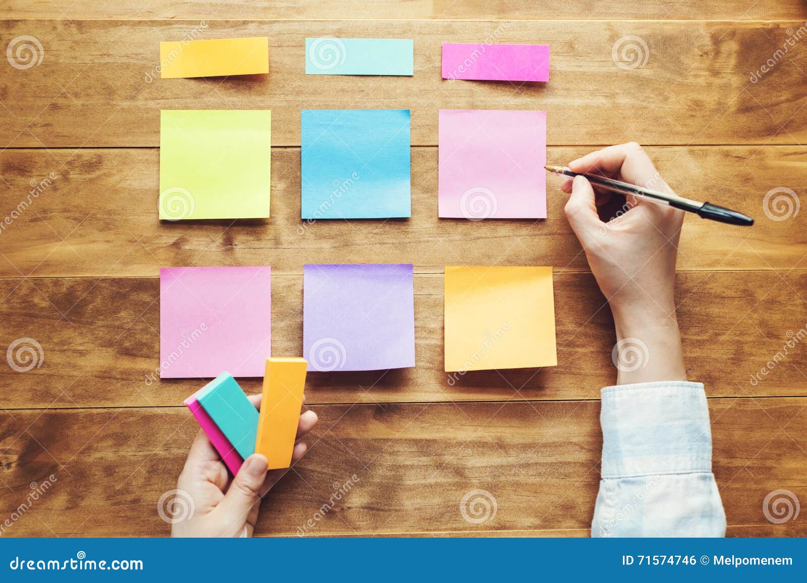 Person Organizing Things at a Desk Stock Photo - Image of color ...