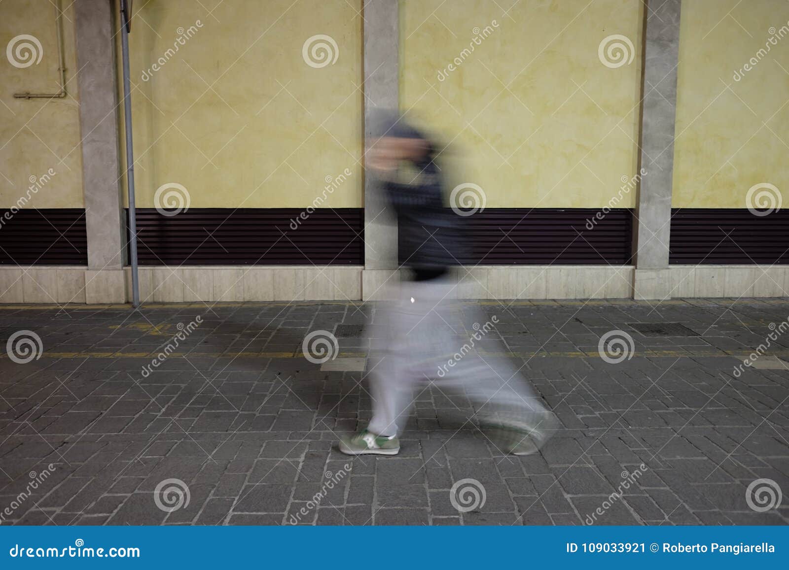Person Out of Focus for the City Stock Image - Image of blurry, walking ...