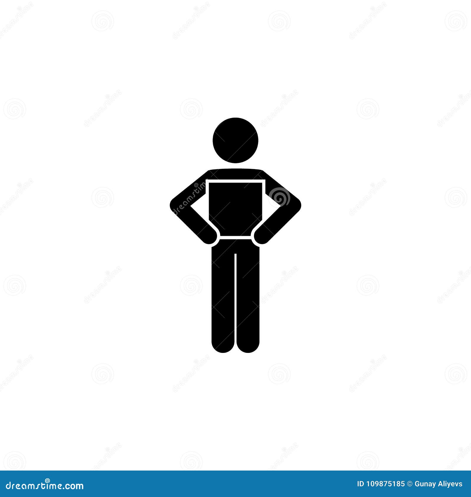 Person with Packing Box Icon. Element of Logistic for Mobile Concept ...