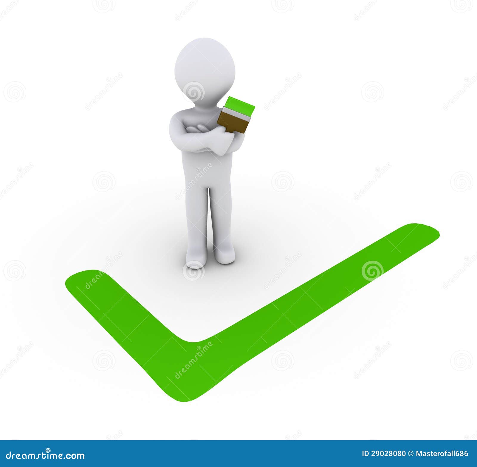 Person With Check Mark Icon Template Stock Photo | CartoonDealer.com ...