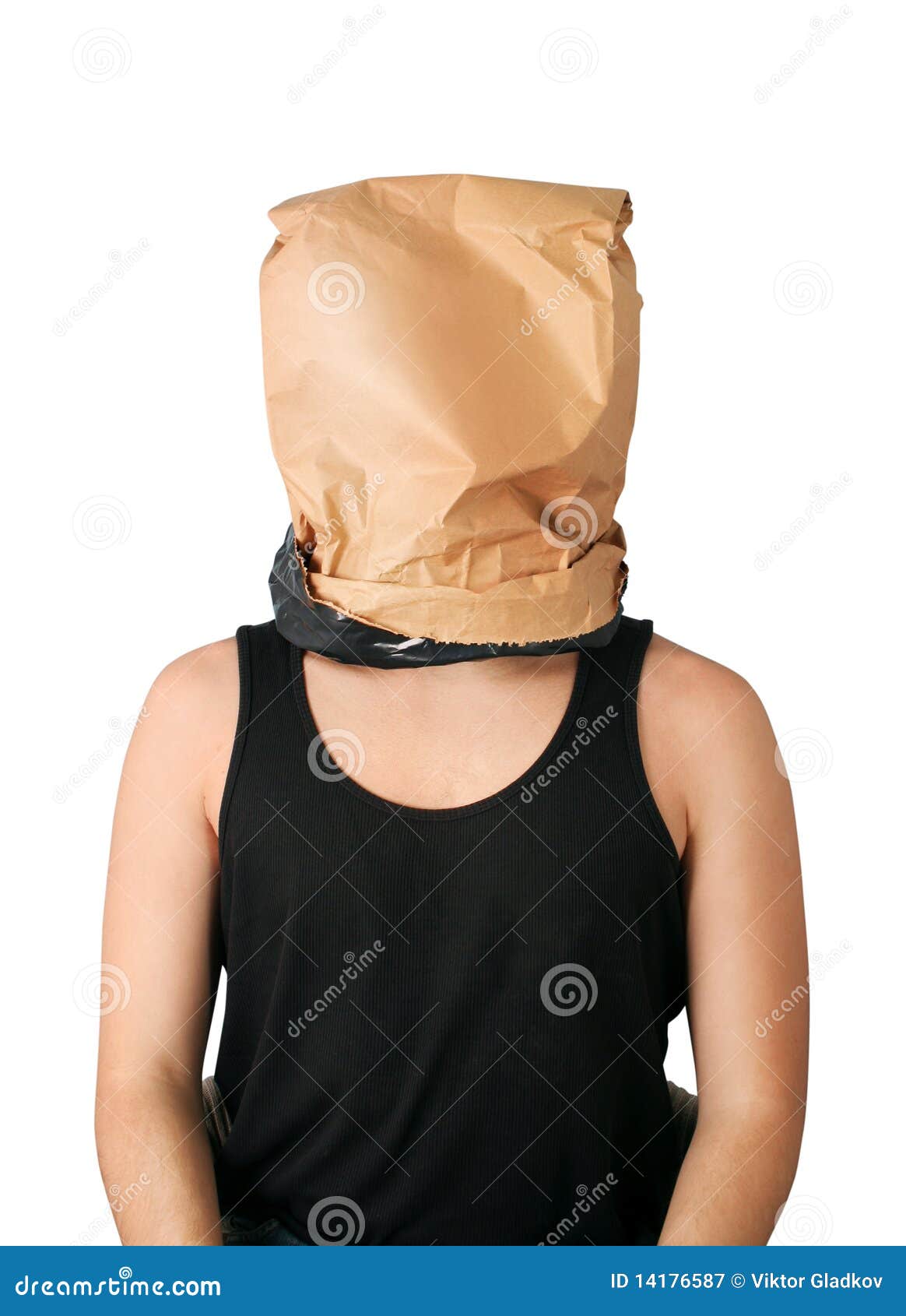 Person with paper on head stock image. Image of clothing - 14176587
