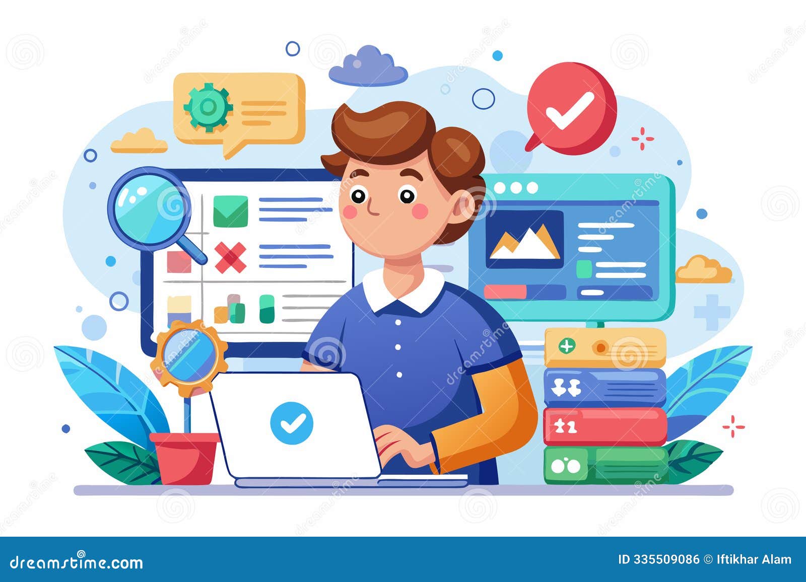 A Person Participates in Usability Testing of a Customizable Cartoon ...