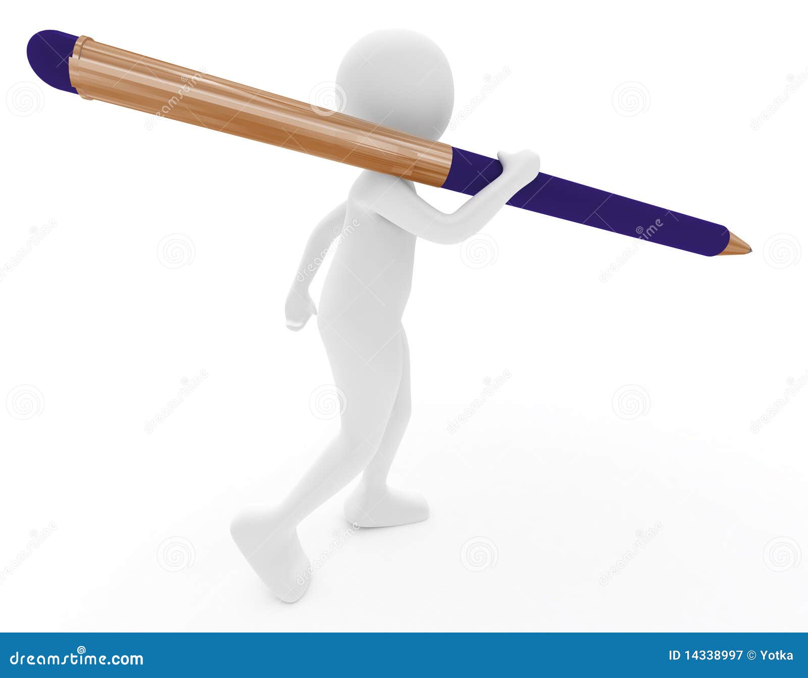 Person with pen on white stock illustration. Illustration of girl ...