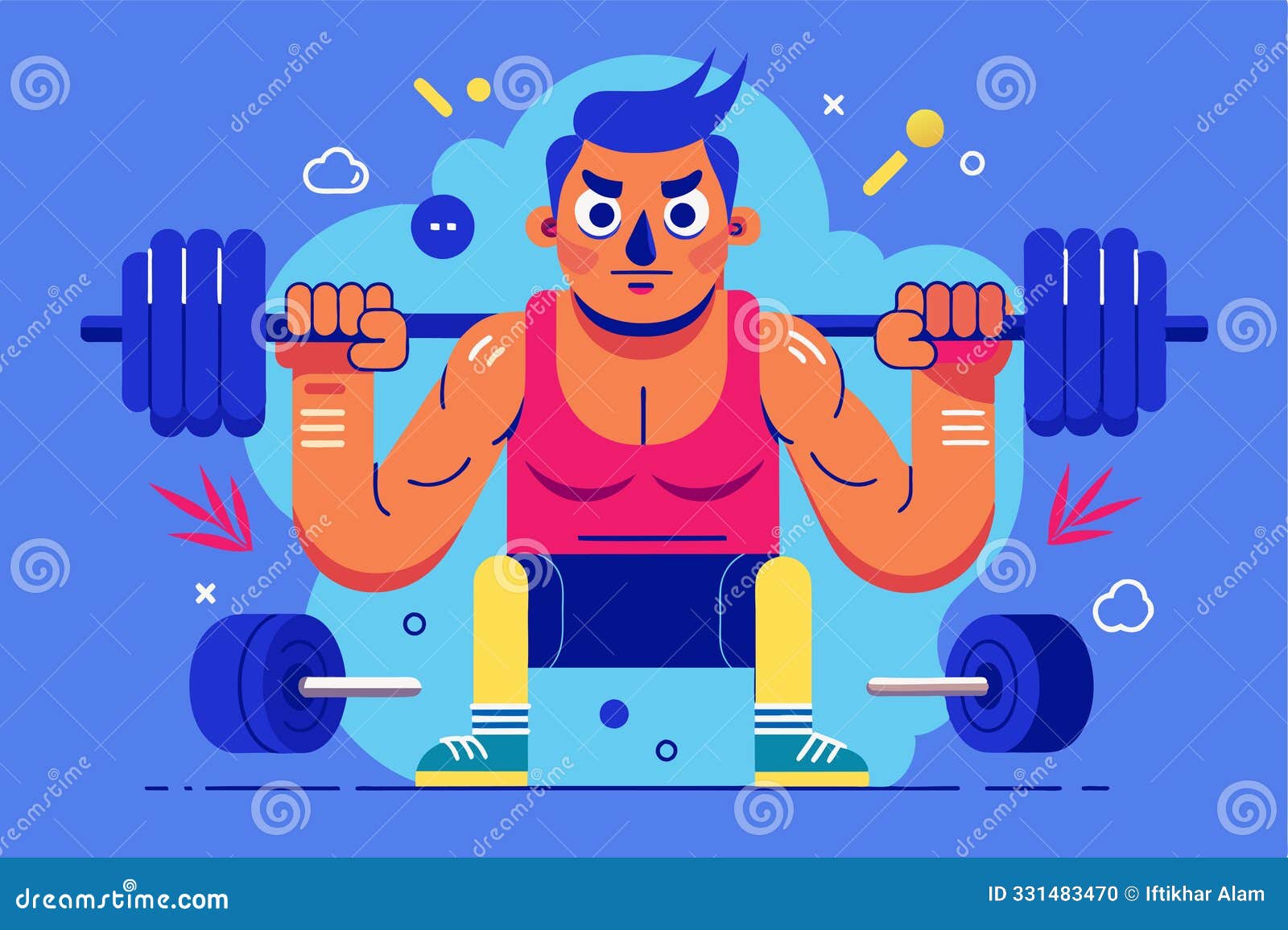 A Person Performs a Dumbbell Exercise, Focusing on Strength Training ...