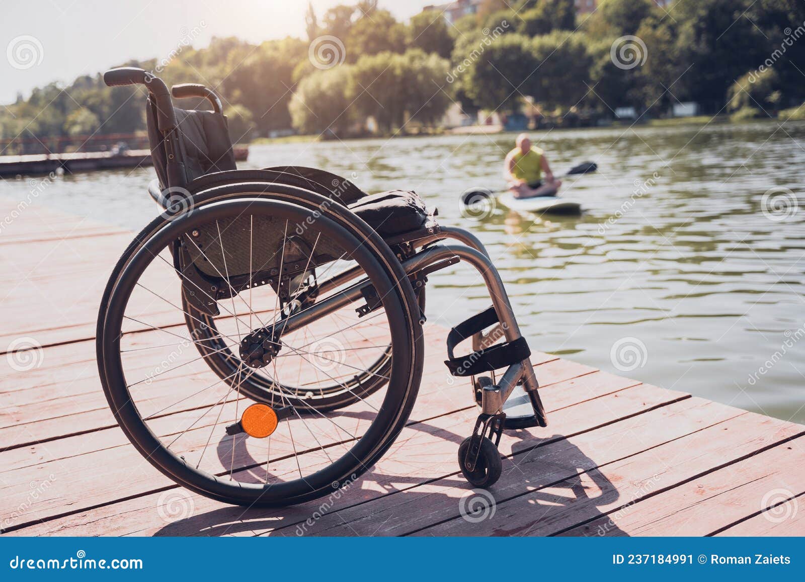 Person with a Physical Disability Ride on Sup Board Stock Image - Image ...