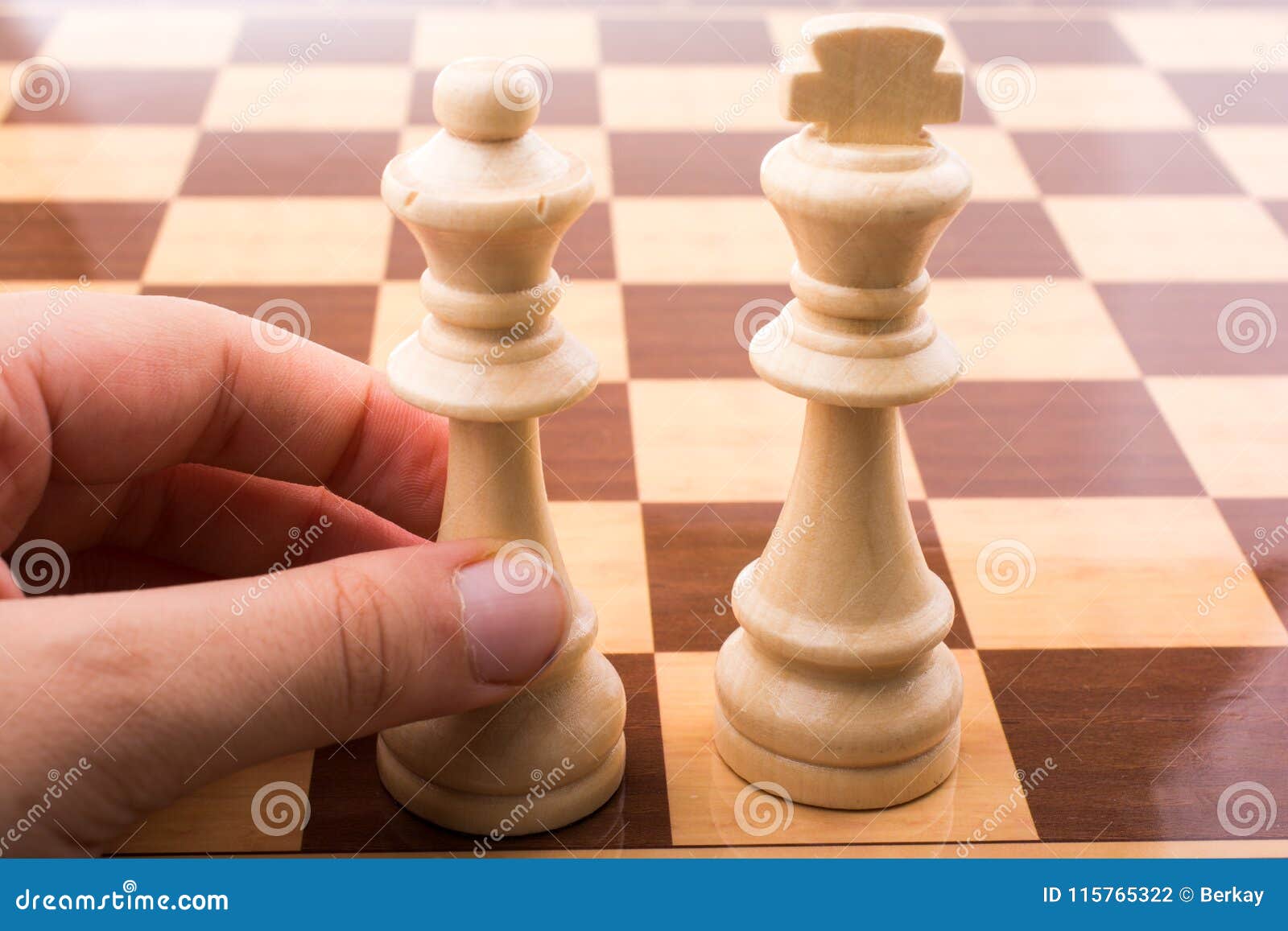 Person Playing Chess Game Making a Move Stock Photo - Image of ...