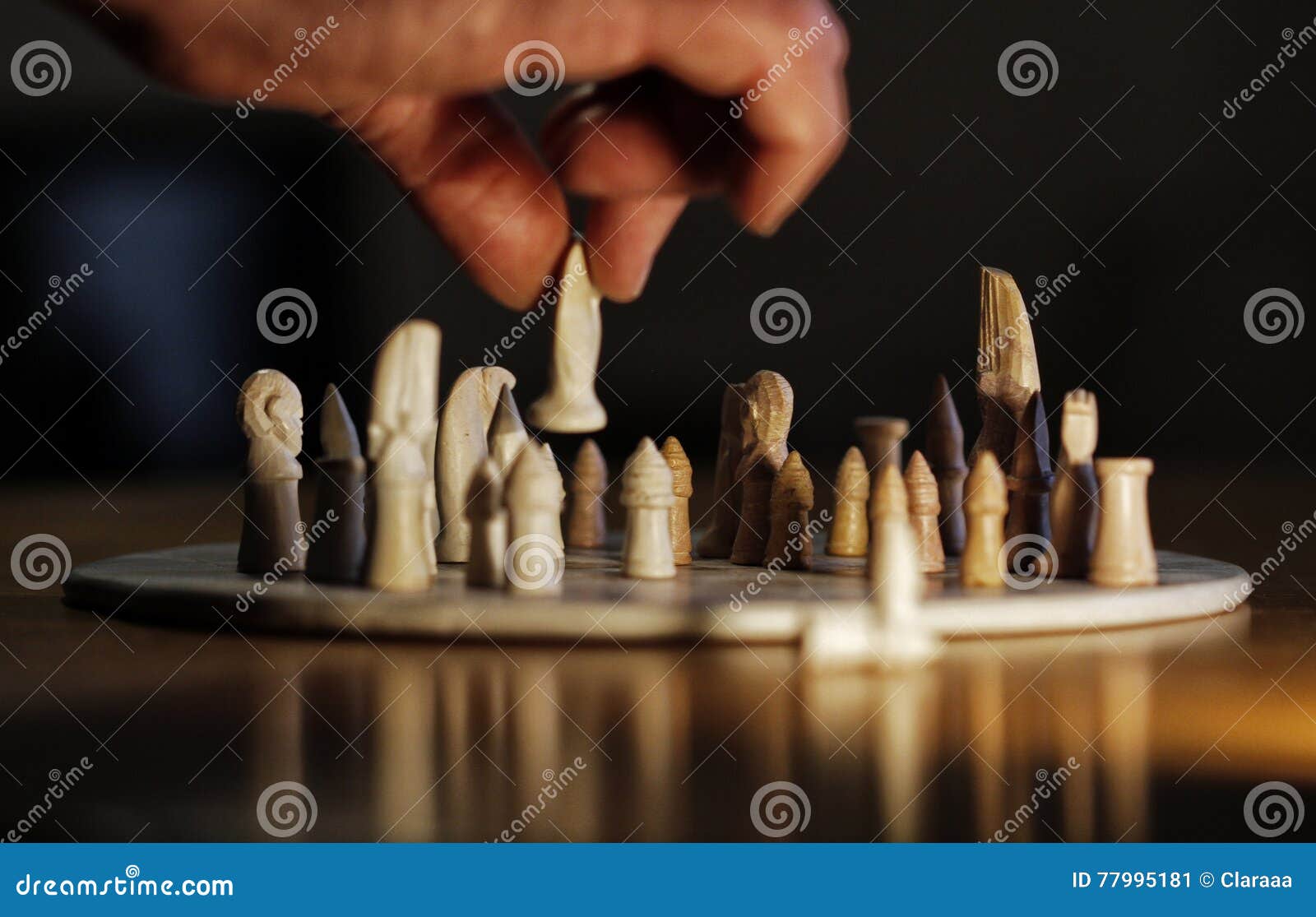 Person playing with chess. stock image. Image of piece - 77995181