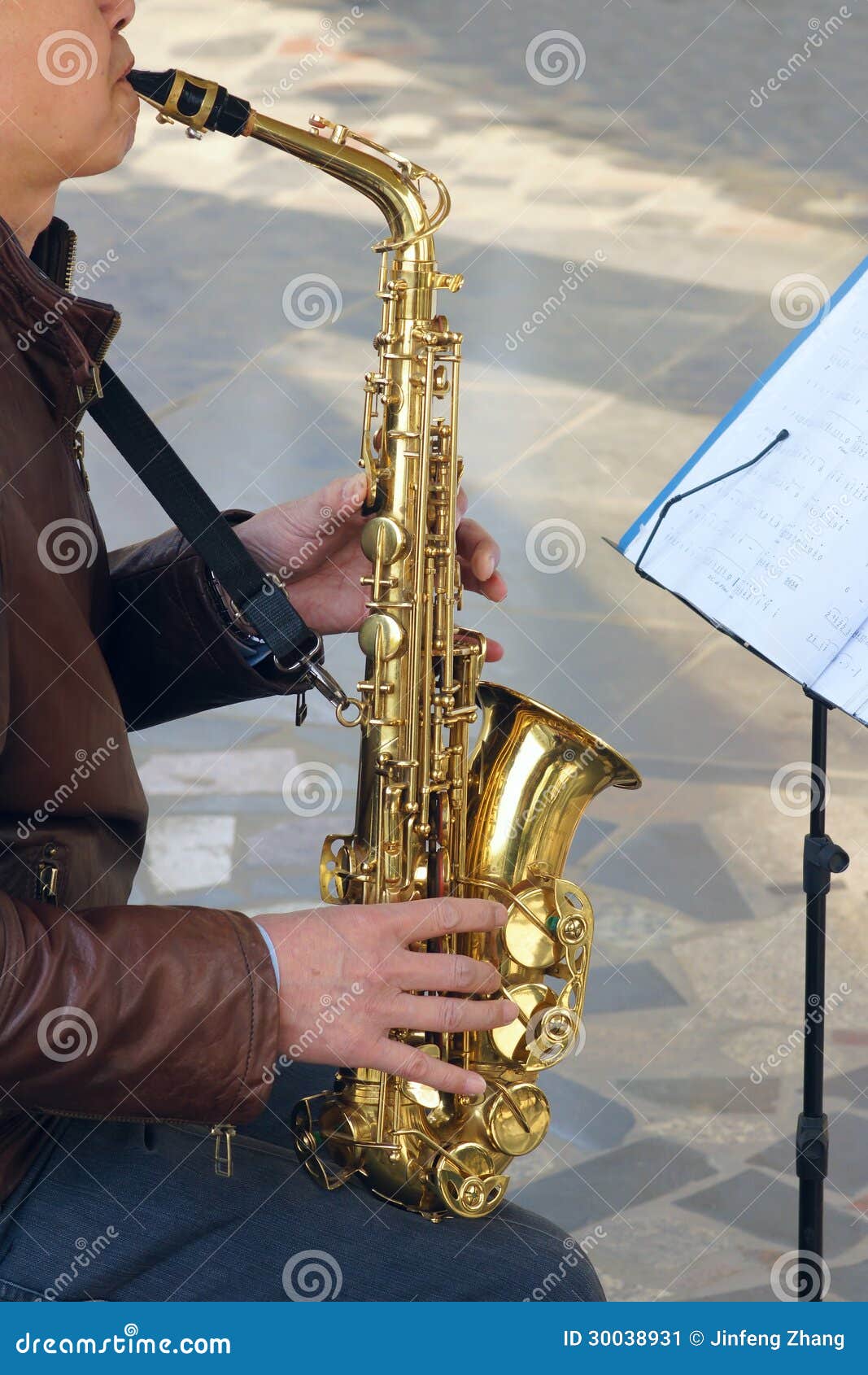 Saxophone stock image. Image of close, playing, band - 30038931