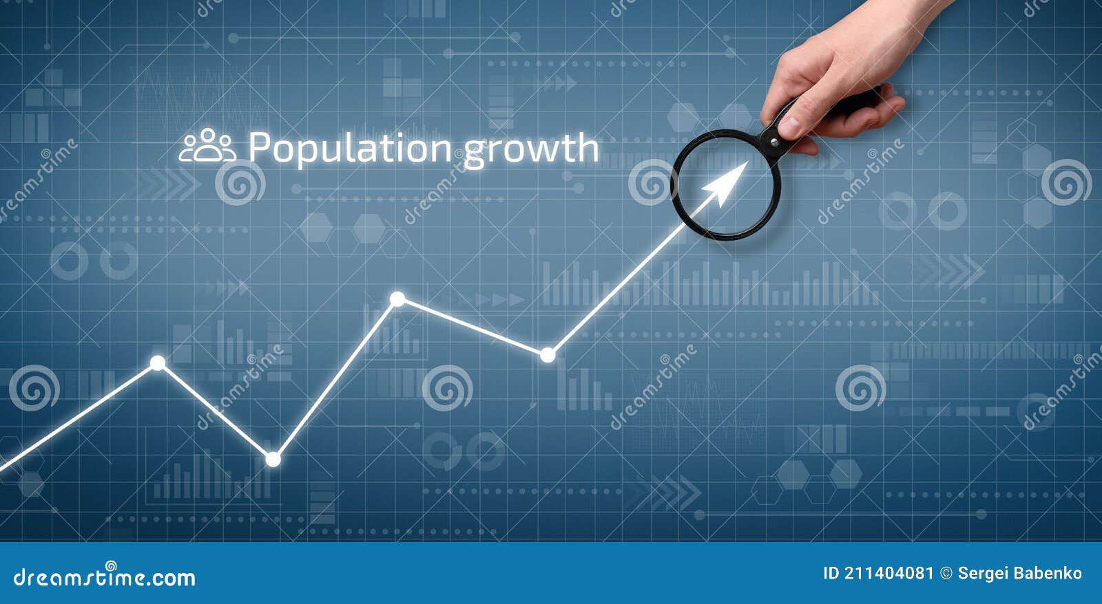 The Person Points To the Graph of Population Growth on the Graphical ...