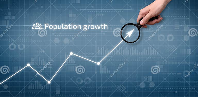 The Person Points To the Graph of Population Growth on the Graphical ...