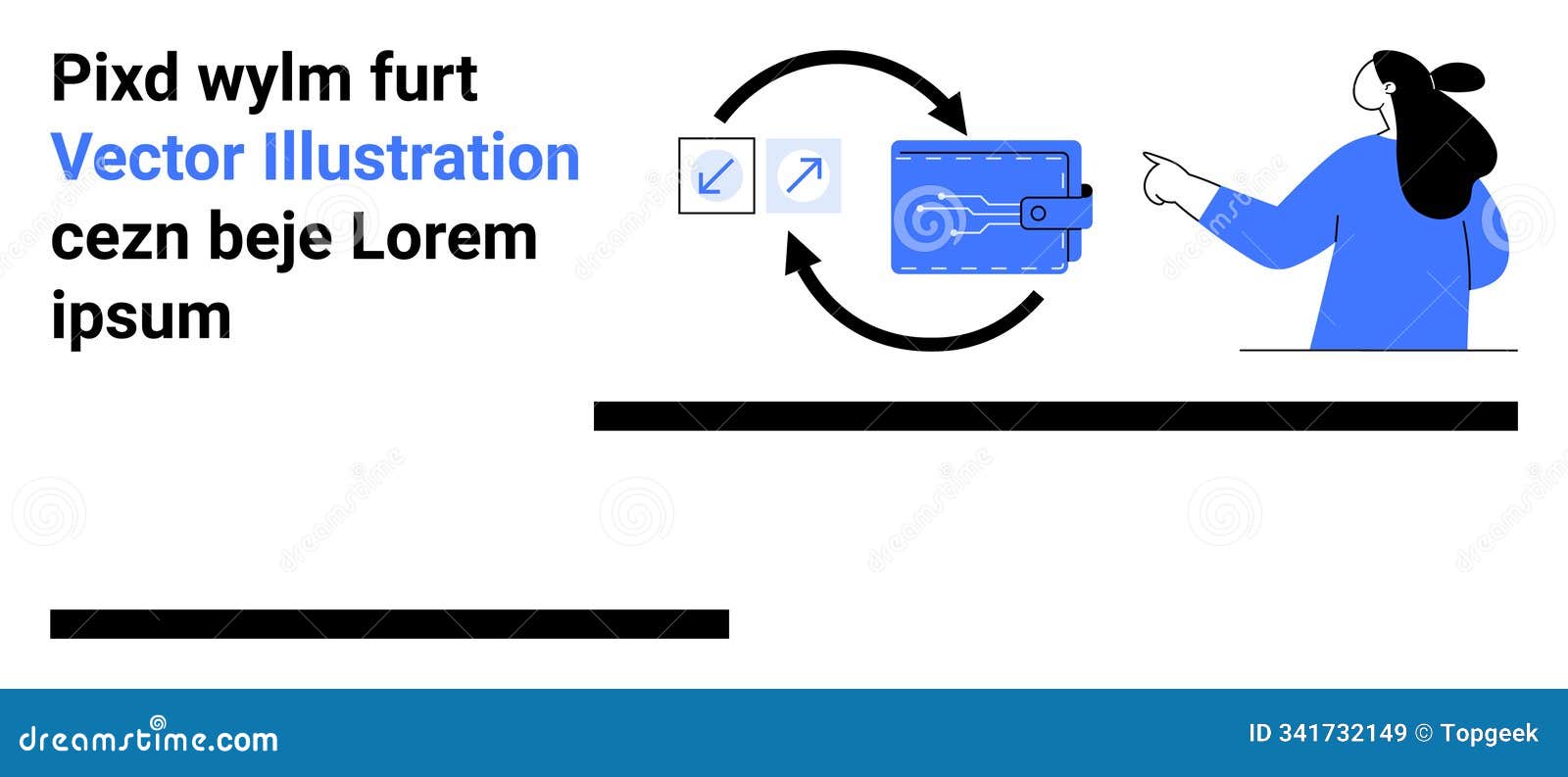 Engaging Visual of Data Synchronization and Digital Input by a Character in Blue Stock ...
