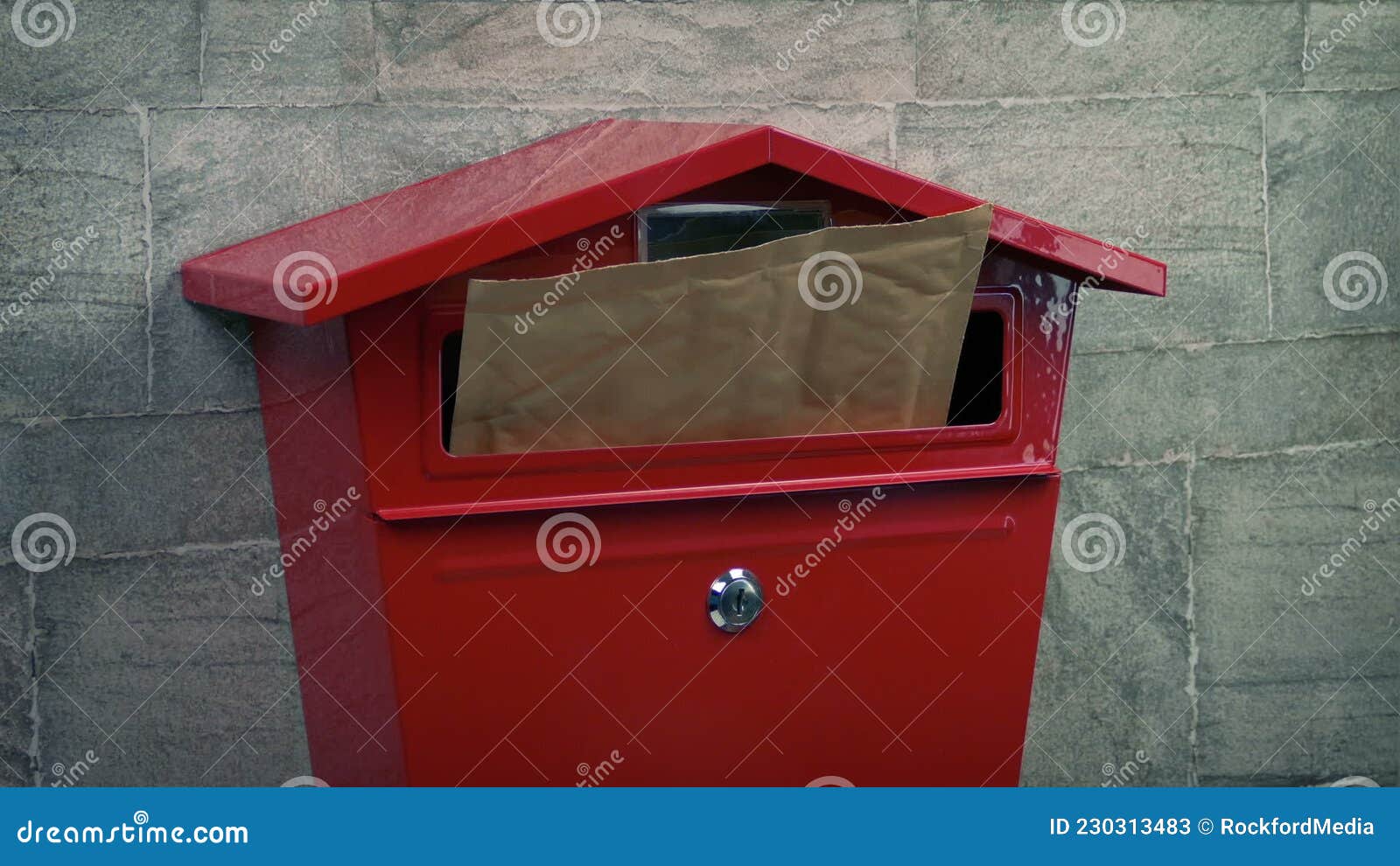 Packages Put in Letter Box stock video. Video of exterior - 230313483