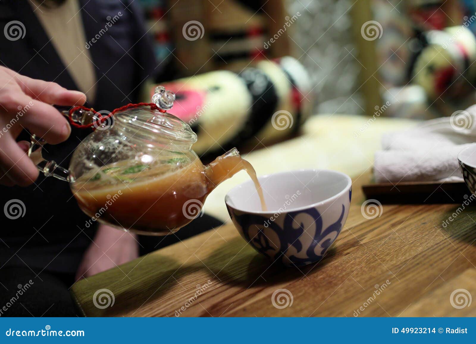 Person pouring fruit tea stock photo. Image of refreshment - 49923214