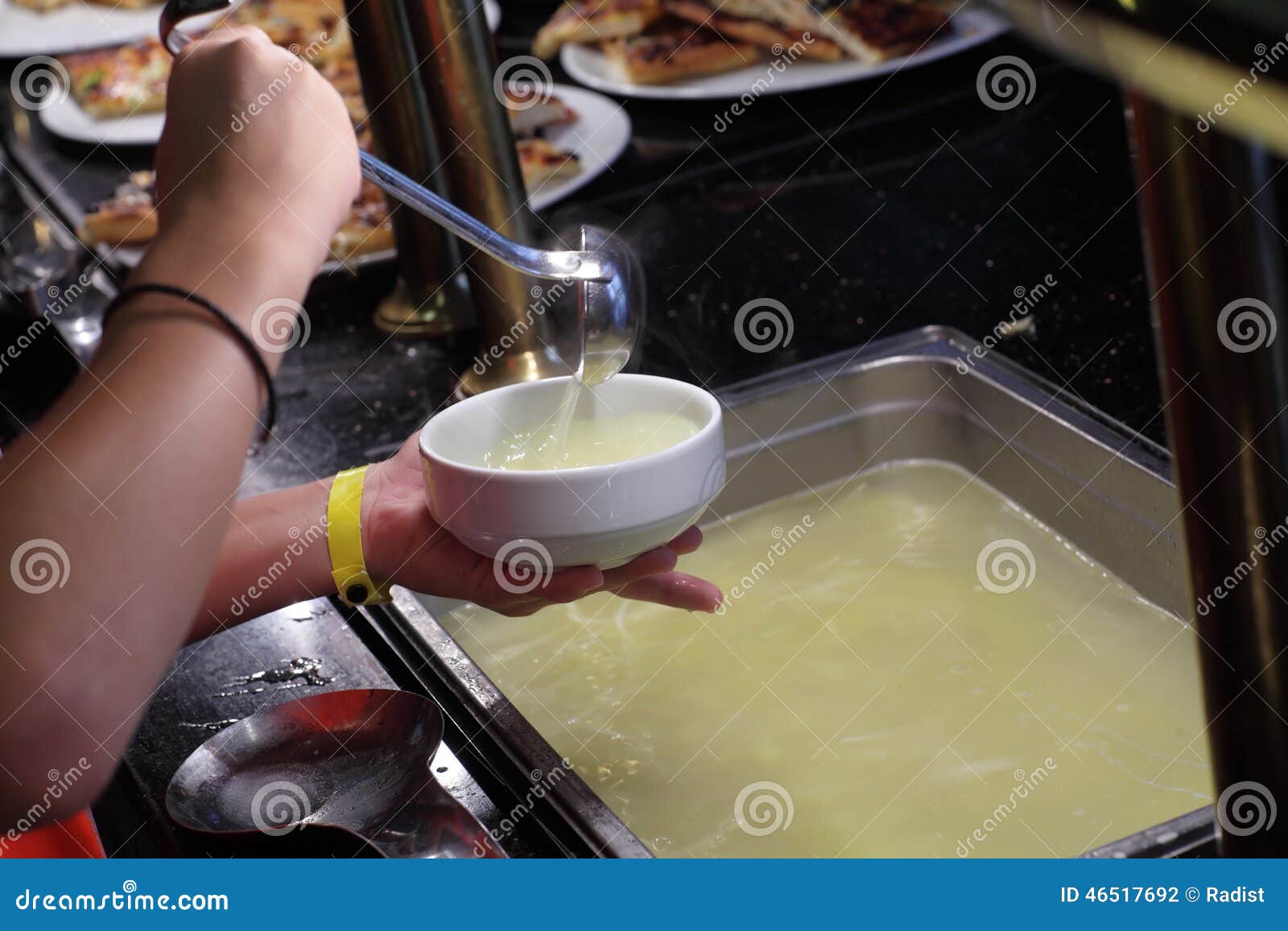 Person pouring soup stock photo. Image of heat, breakfast - 46517692