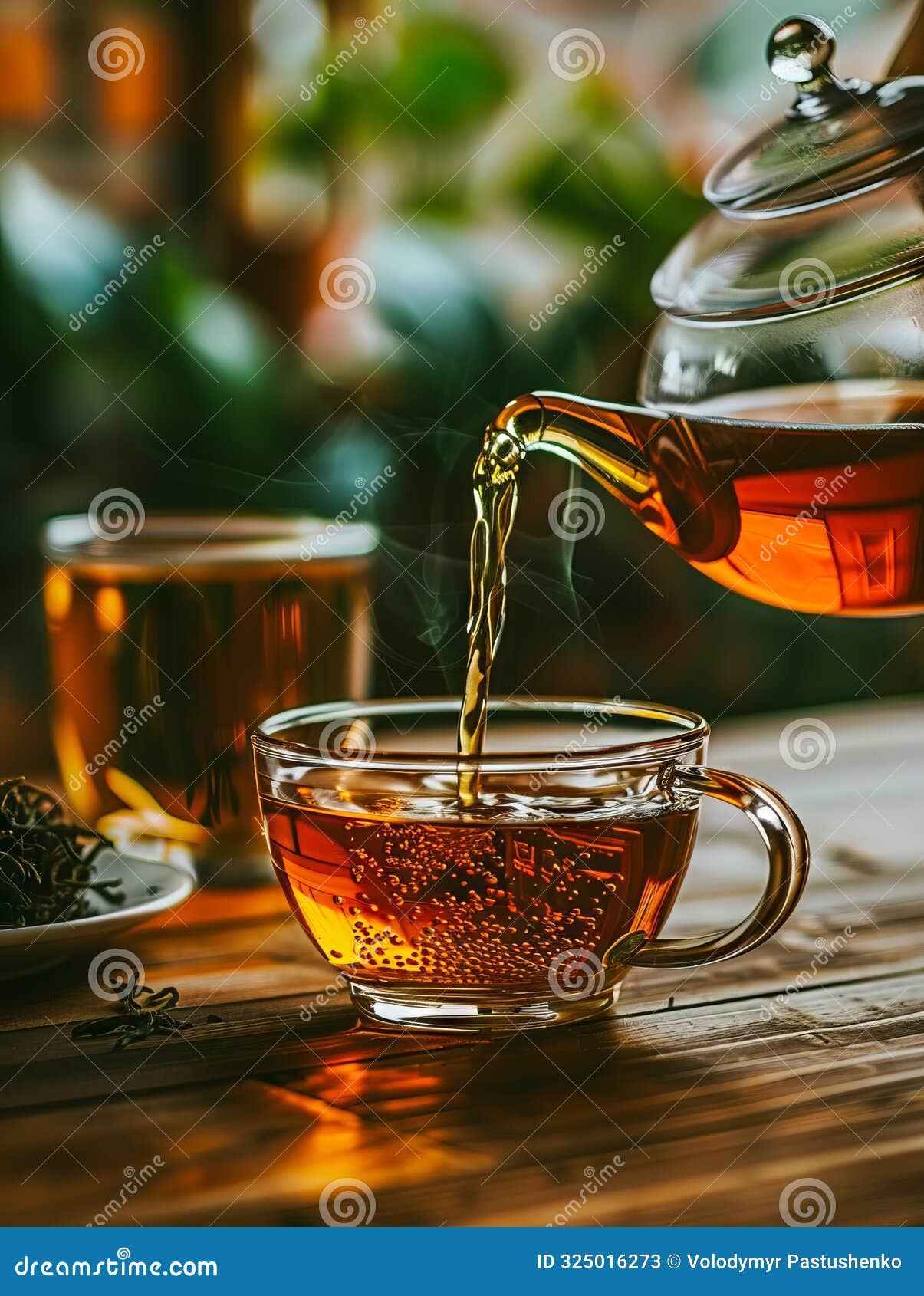 A Person Pouring Tea into a Cup Stock Image - Image of person, boiler ...