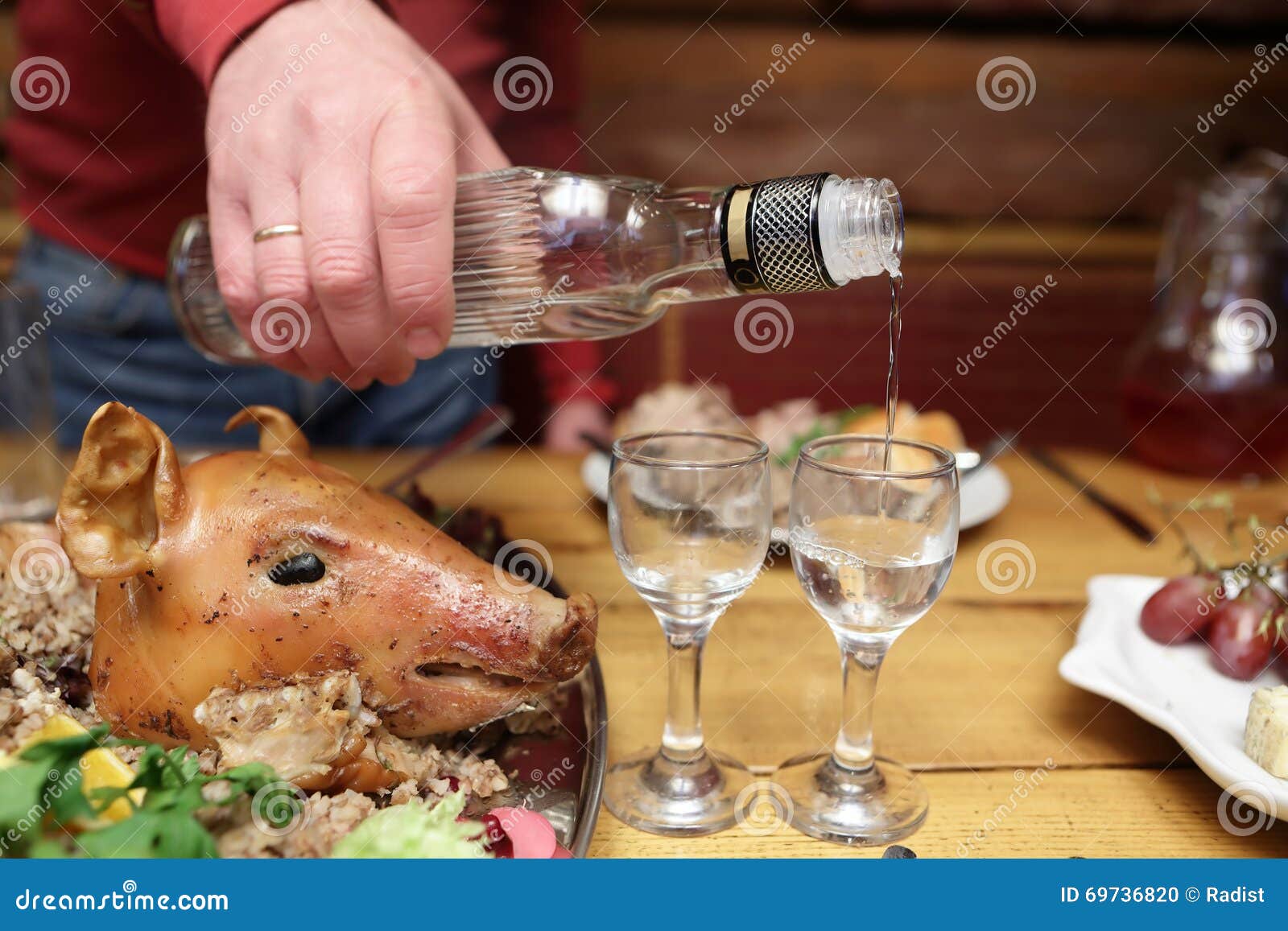 Person pouring vodka stock photo. Image of bartender - 69736820