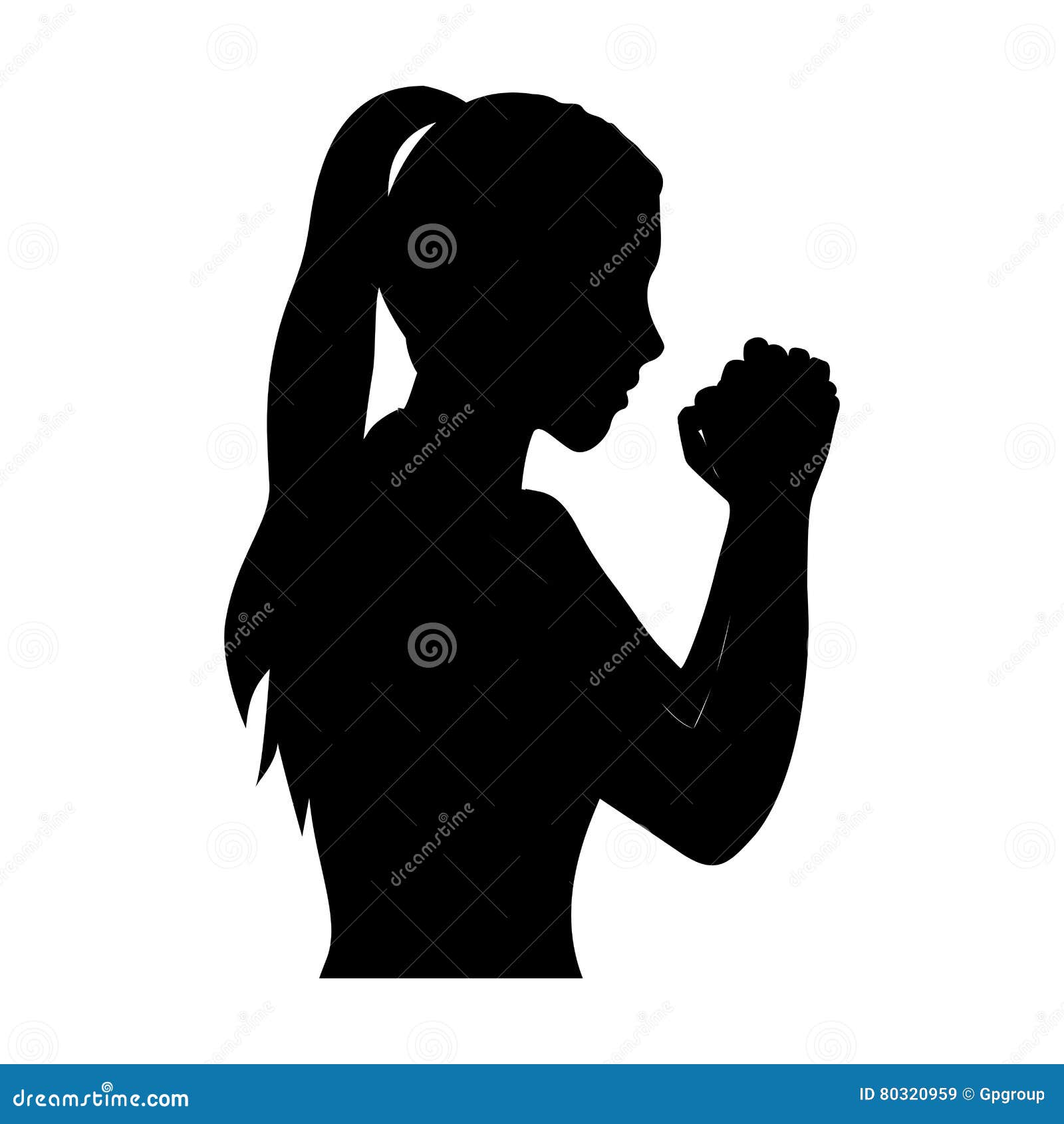 Person in Prayer Icon Image Stock Vector - Illustration of church ...