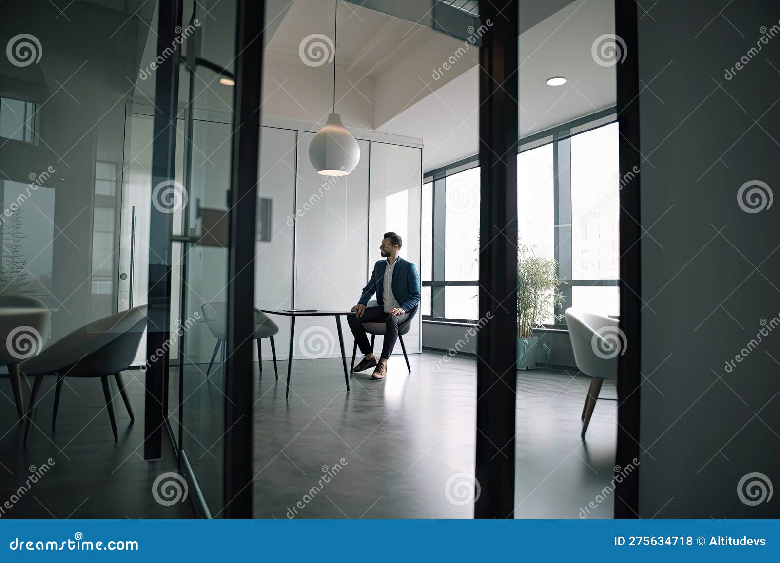 Person, Preparing for Job Interview in Modern Office Environment Stock ...