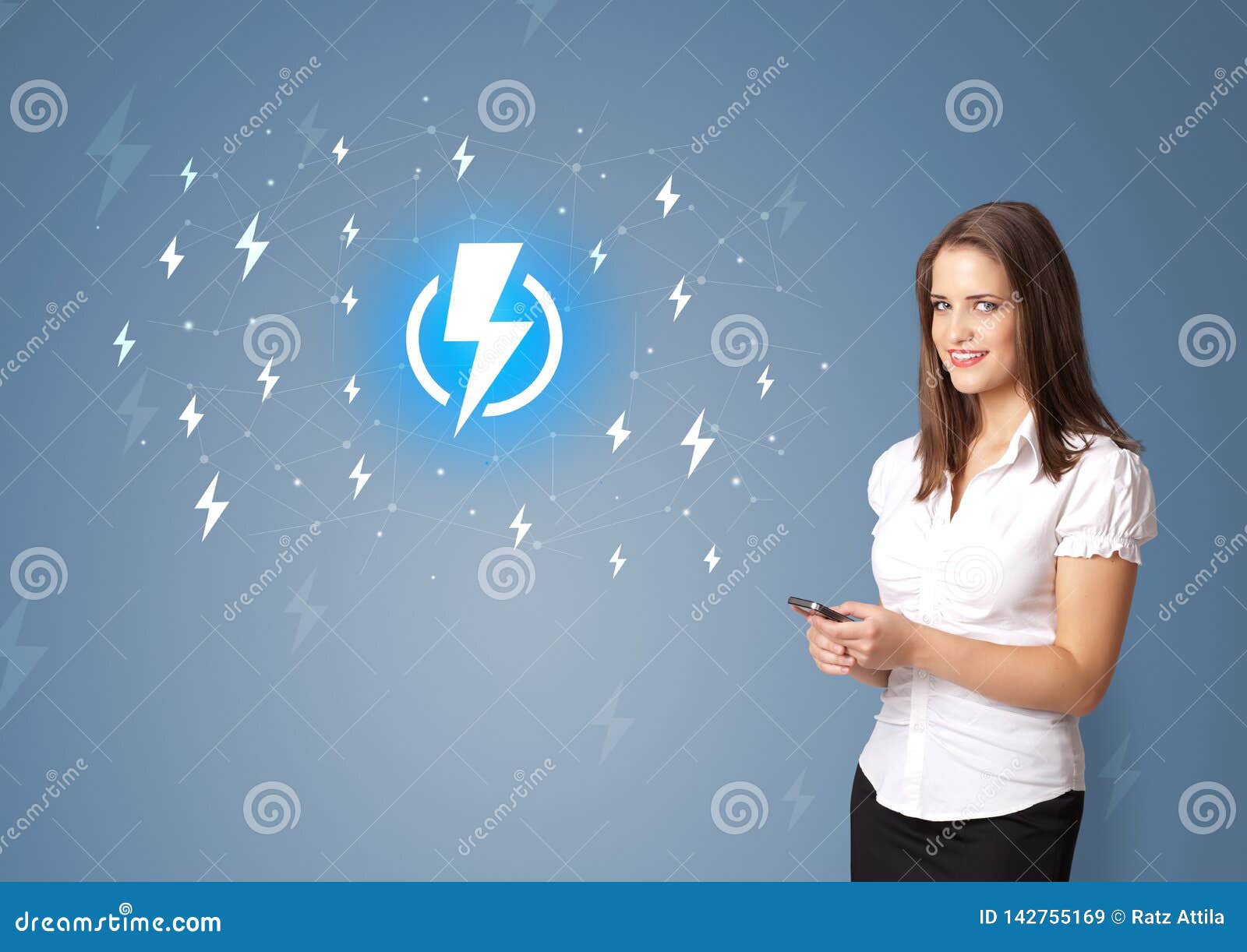 Person Presenting Battery Life Concept Stock Image - Image of energy ...