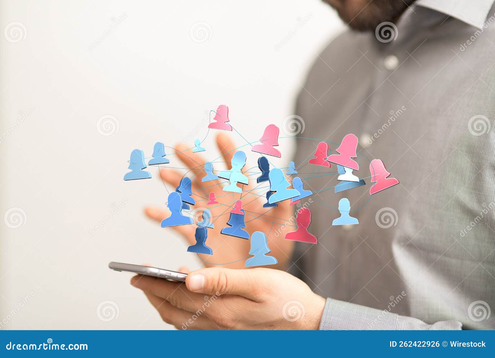 Person Presenting a 3D Rendered Projection of Human Resources Stock ...