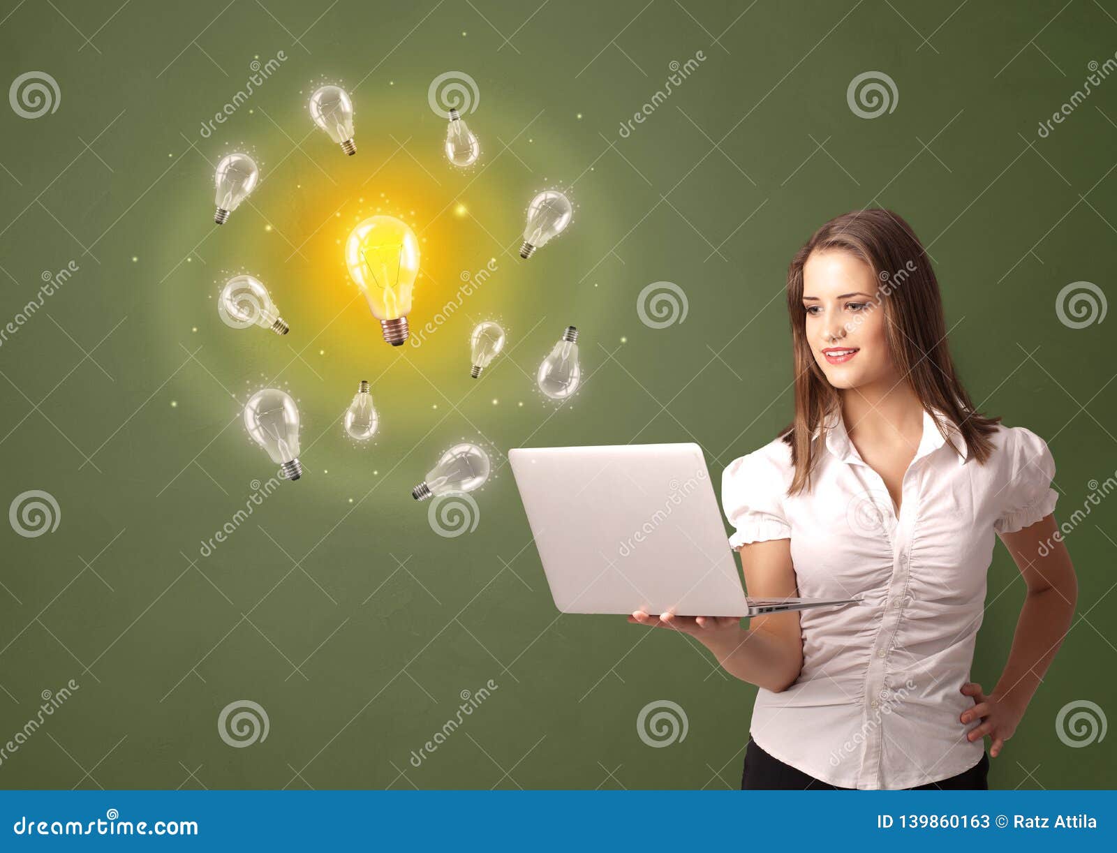 Person Presenting New Idea Concept Stock Image - Image of company ...