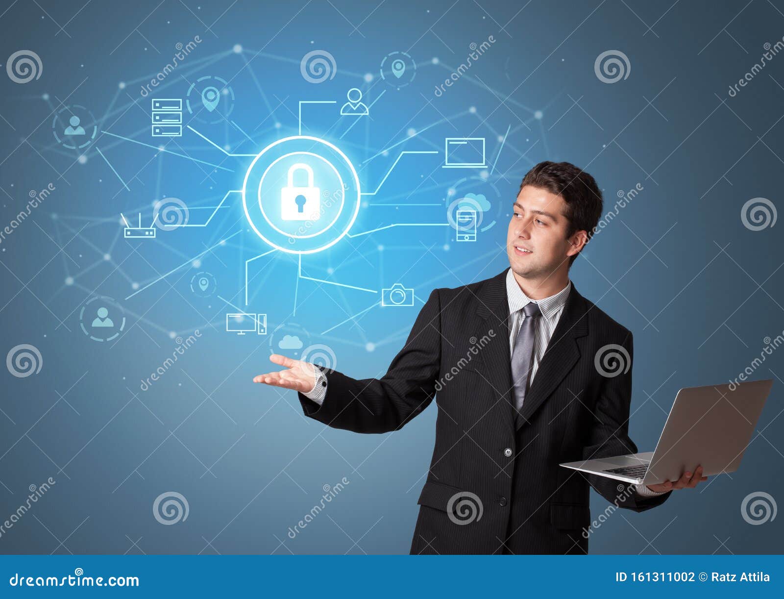 Person Presenting Office Cloud Technology Concept Stock Photo - Image ...