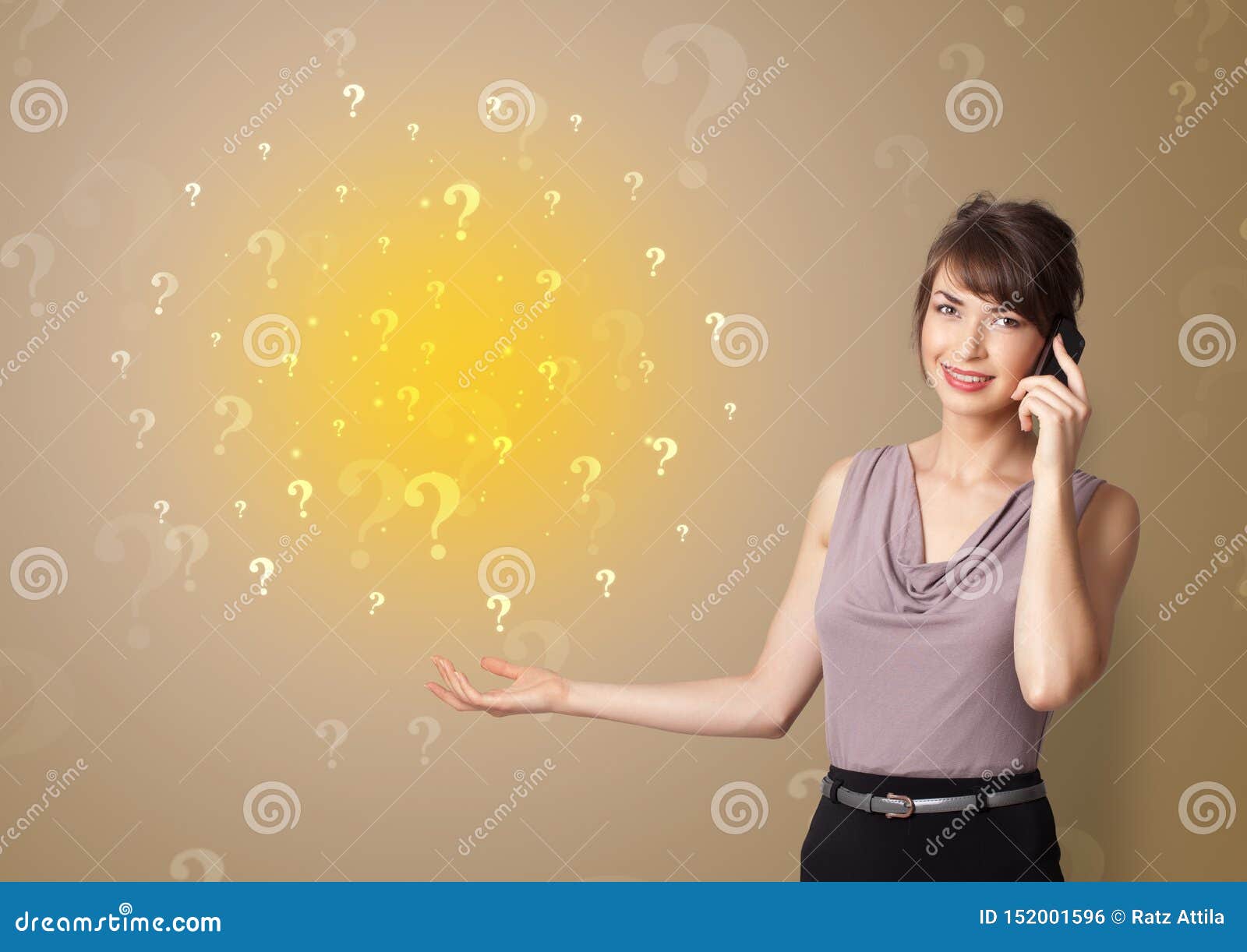 Person Presenting Something with Question Sign Concept Stock Photo ...