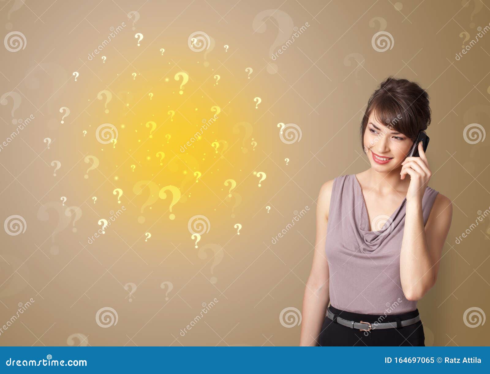 Person Presenting Something with Question Sign Concept Stock Image ...