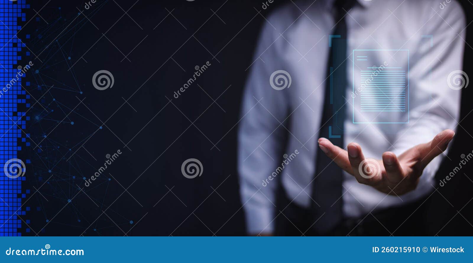 Person Presenting a Virtual Projection of Stock Photo - Image of form ...