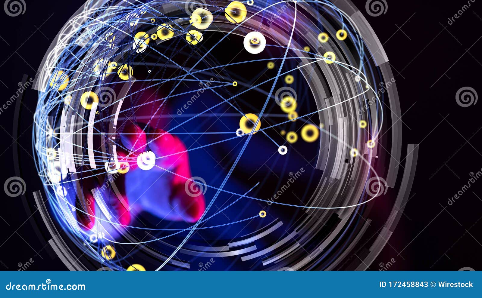 Person Presenting a Virtual Projection of the Social Media ...