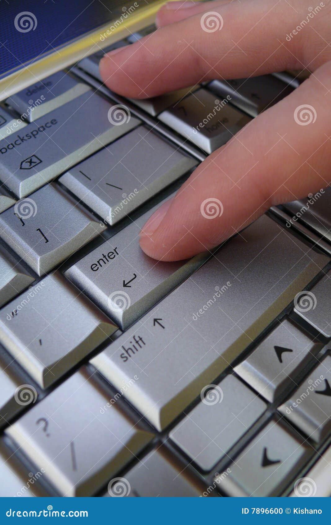Person Pressing Enter Button Stock Photo - Image of adult, caucasian ...
