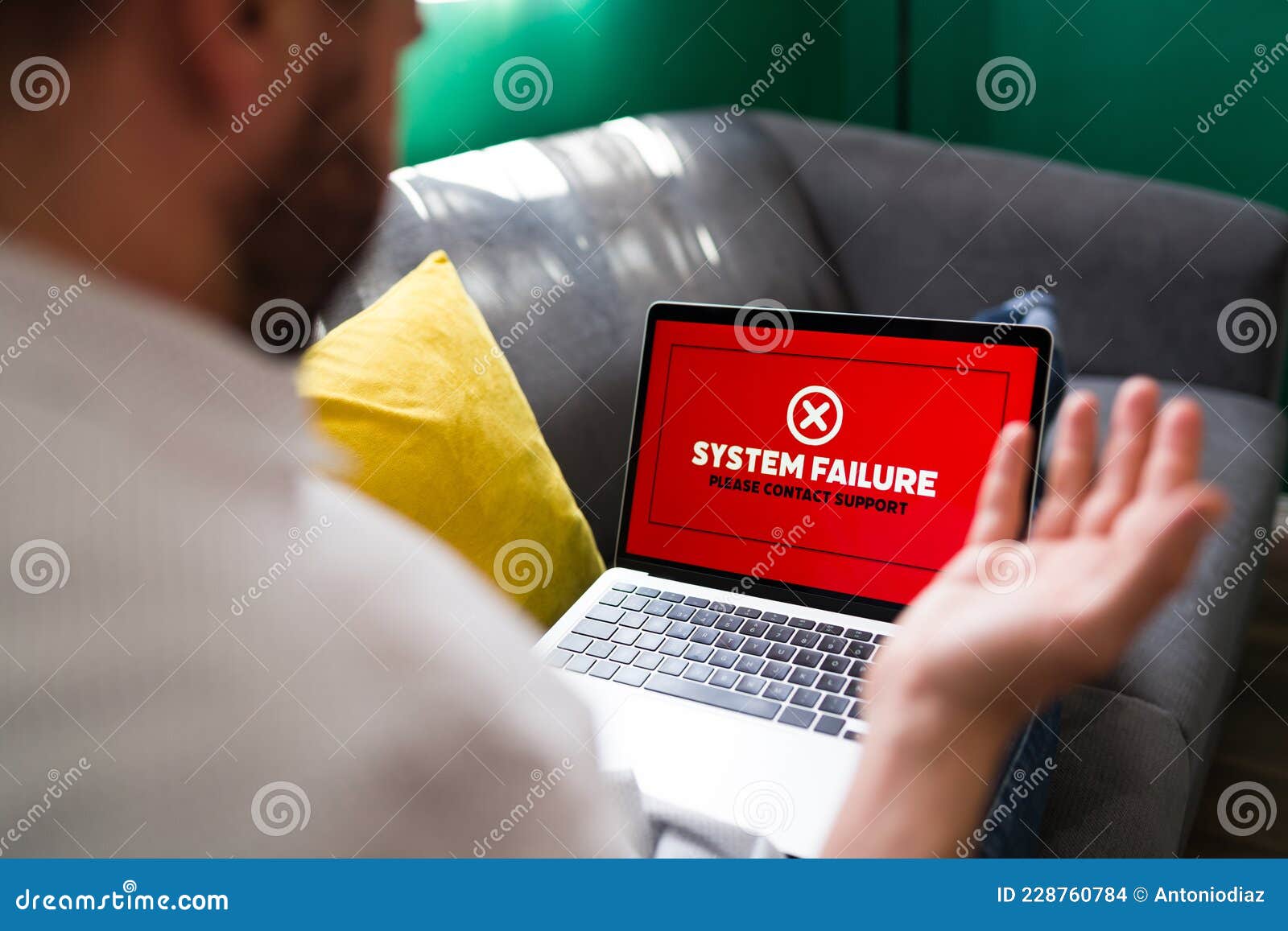 Person with Problems in the Computer Stock Photo - Image of program ...