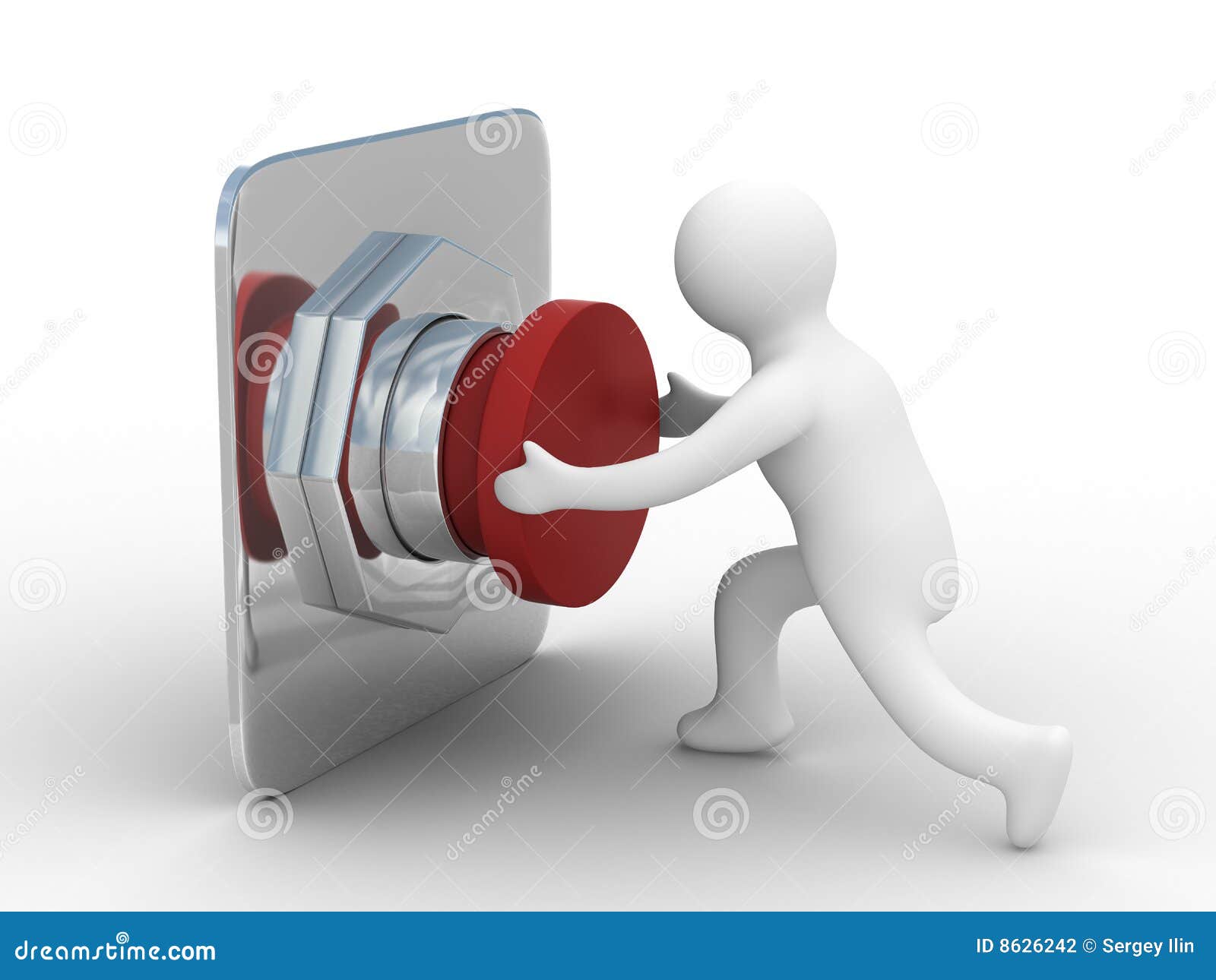 Person pushes the button. stock illustration. Illustration of help ... Person pushes the button. stock illustration. Illustration of help ...