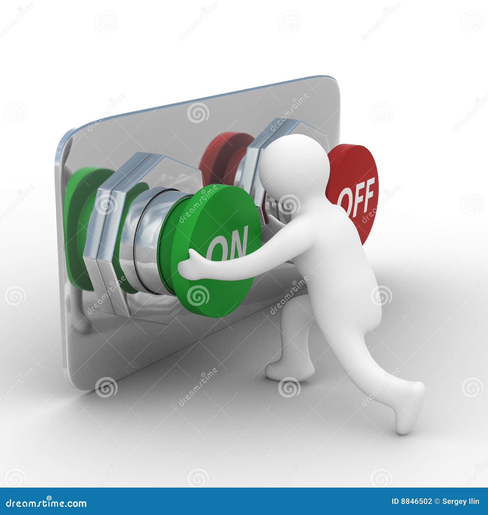 Person pushes the button. stock illustration. Illustration of metal ... Person pushes the button. stock illustration. Illustration of metal ...