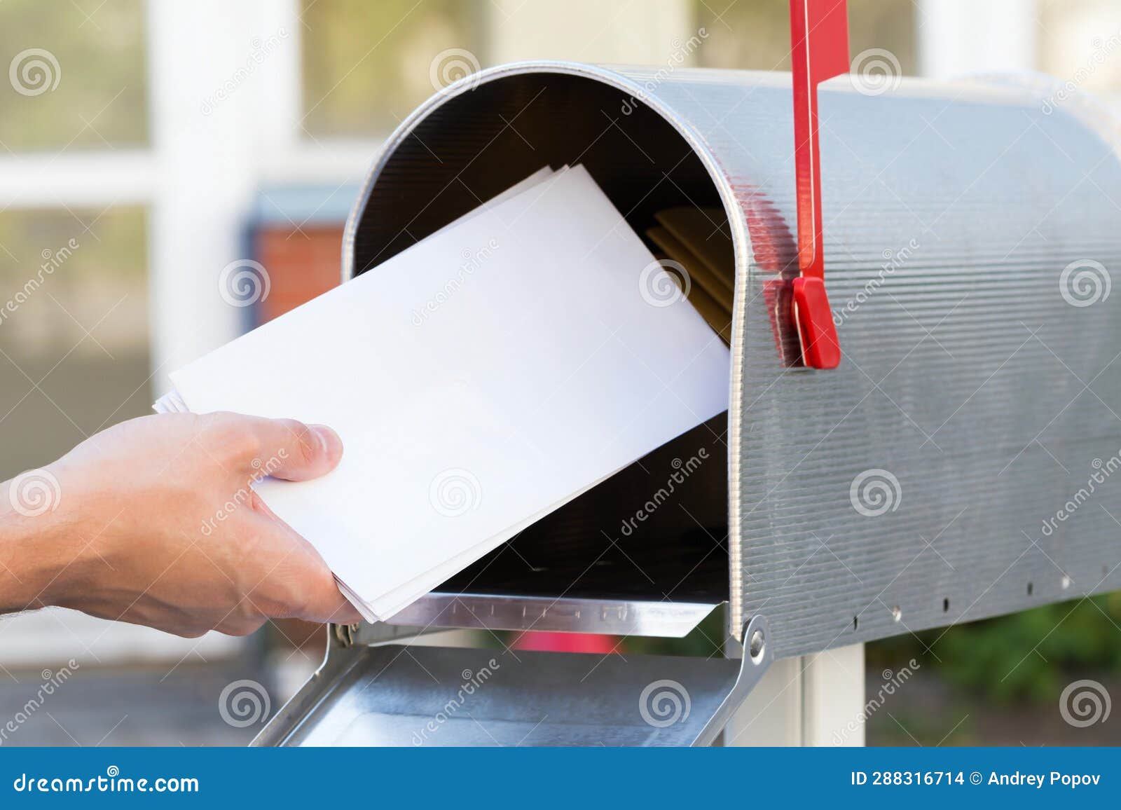 Person Putting Letters in Mailbox Stock Photo - Image of personal ...