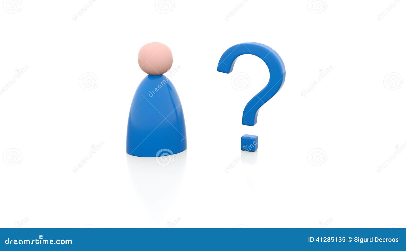 Person and question mark stock illustration. Illustration of sign ...