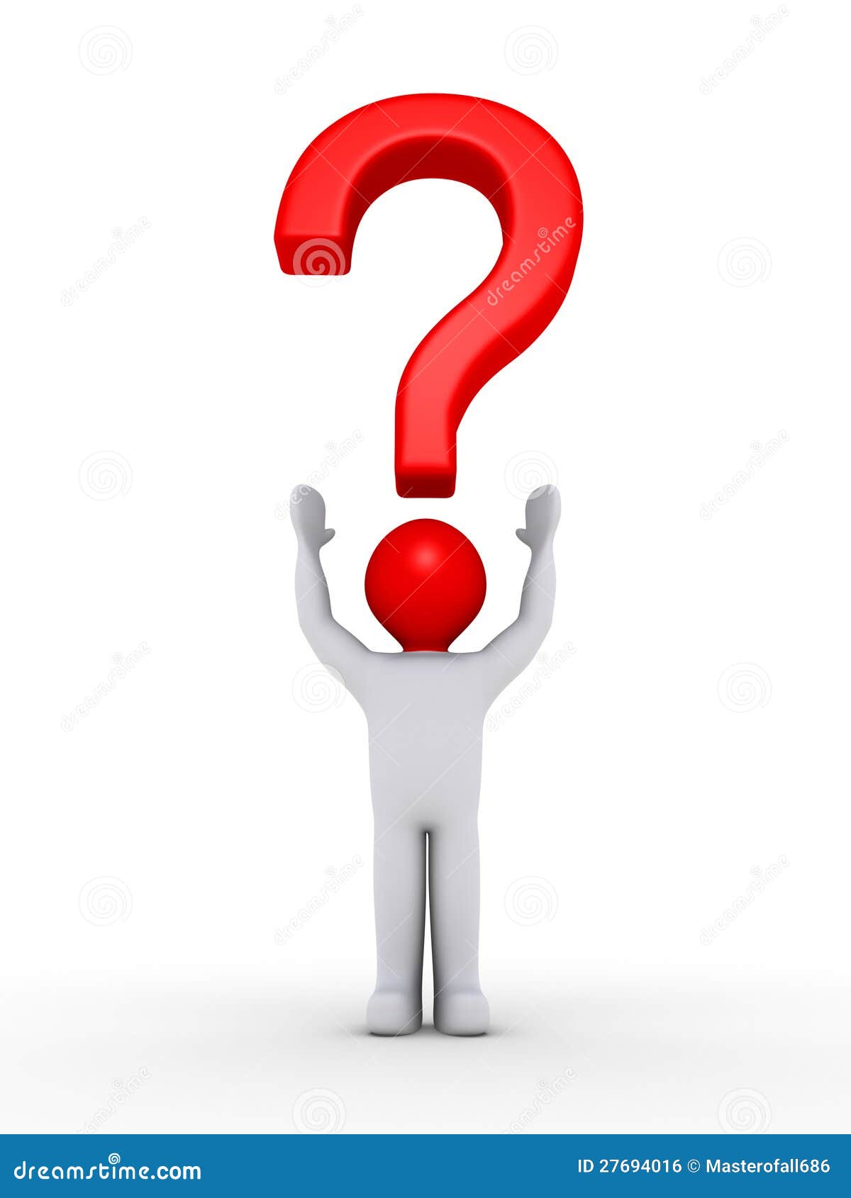 Person with Question Mark Symbol Over His Head Stock Illustration ...