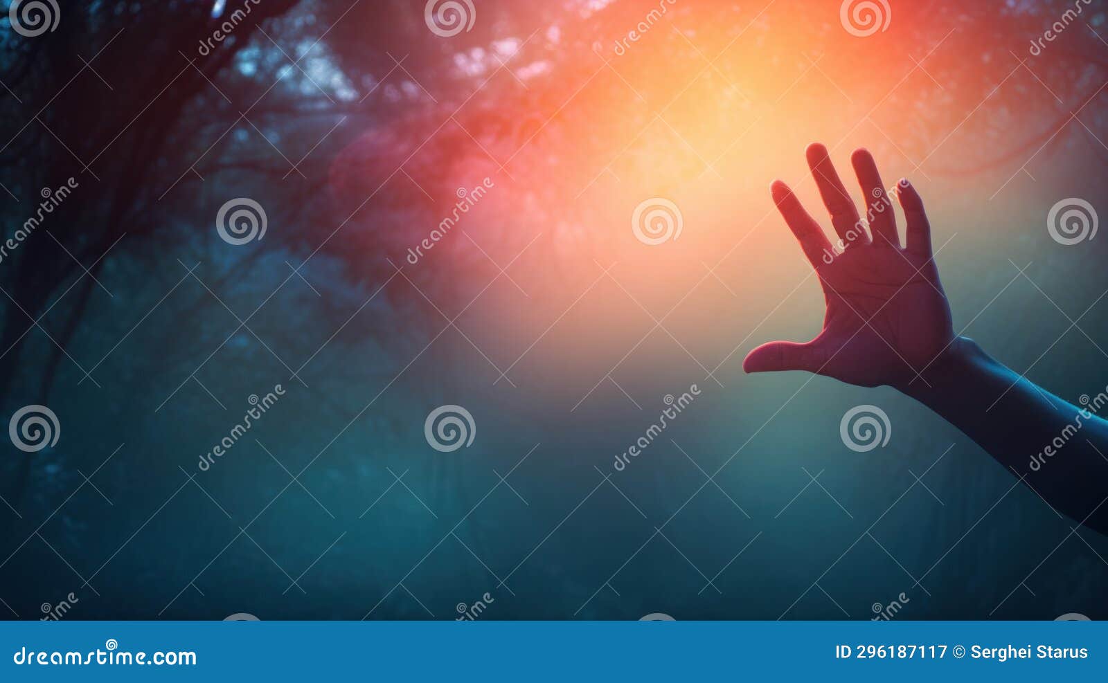 A Person Reaching for Something in the Dark, AI Stock Image - Image of ...