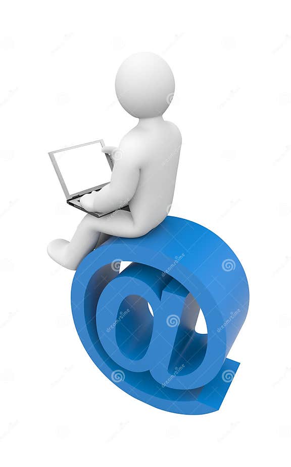 Person read emails stock illustration. Illustration of mail - 15375404